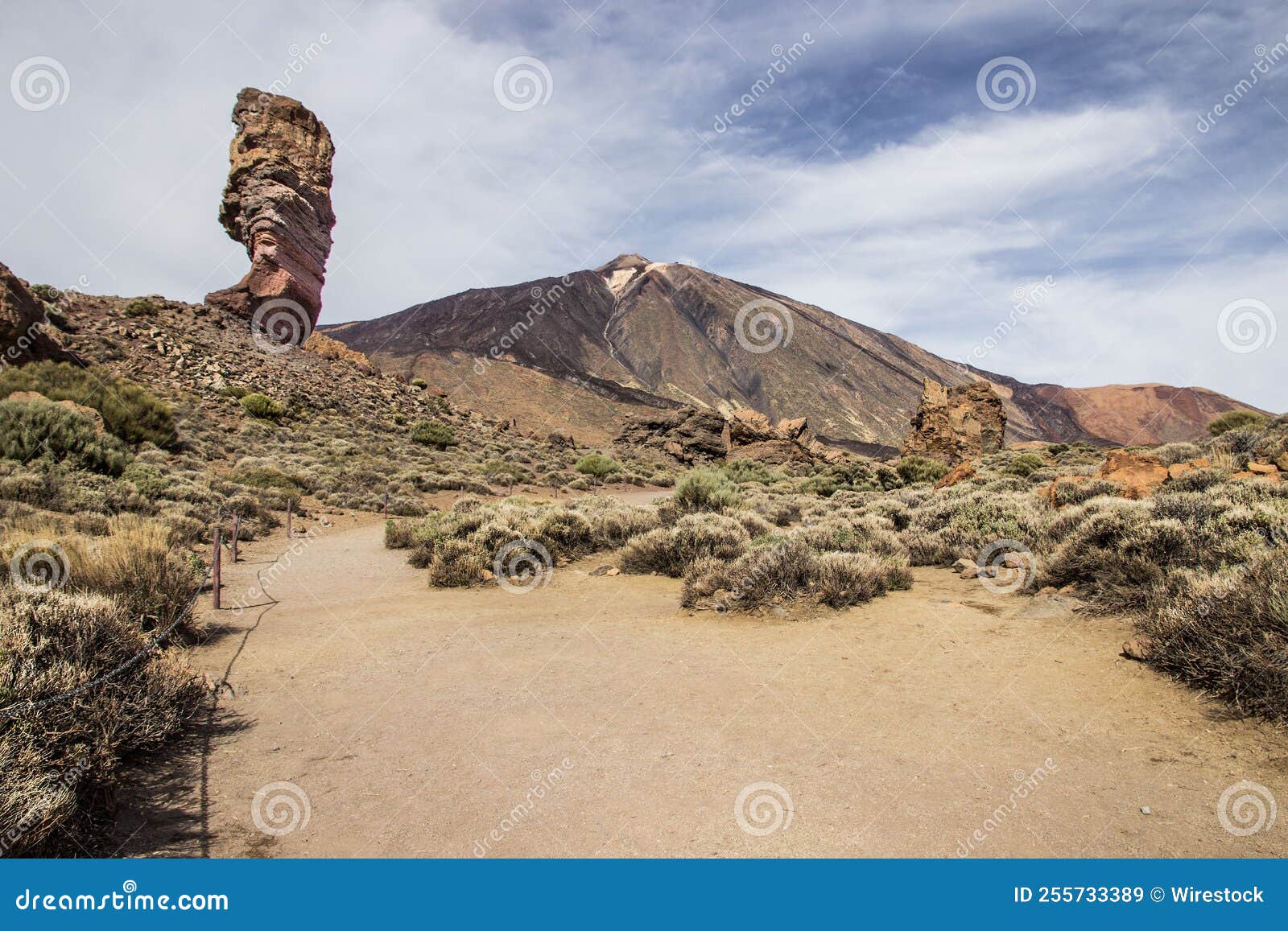 Low Angle Shot of a Volcano with a Cloudy Sky Above Stock Image - Image ...