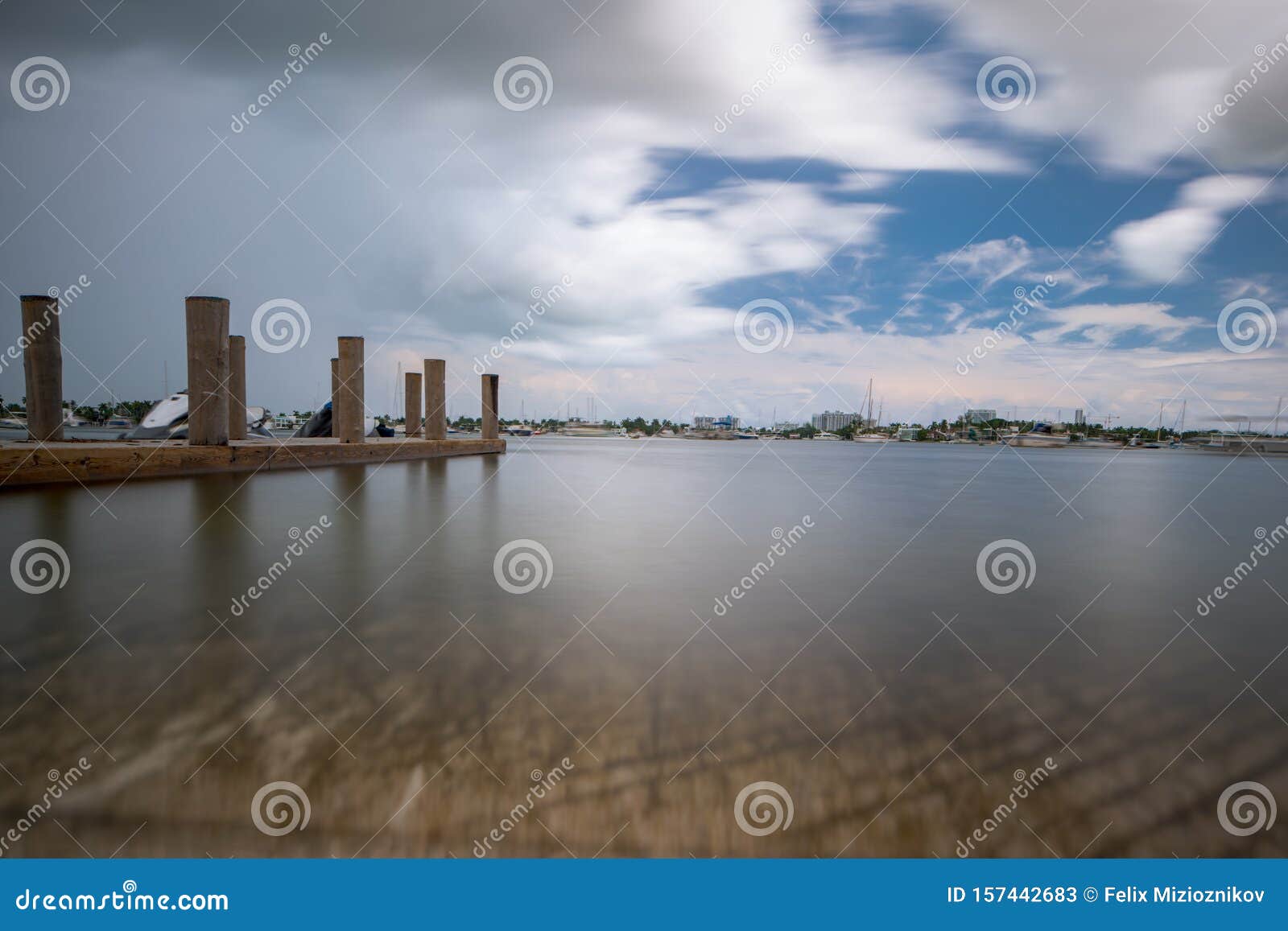 Low Angle Shot of Water in the Bay View from the Docks Stock Image ...