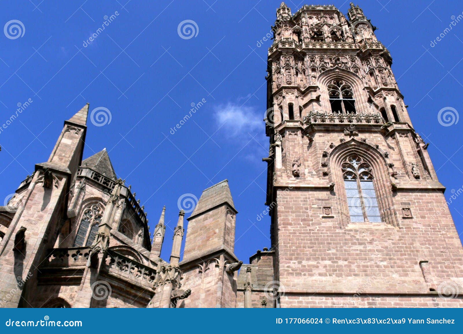 Side View of the Cathedral of Rodez Stock Photo - Image of cathedral ...