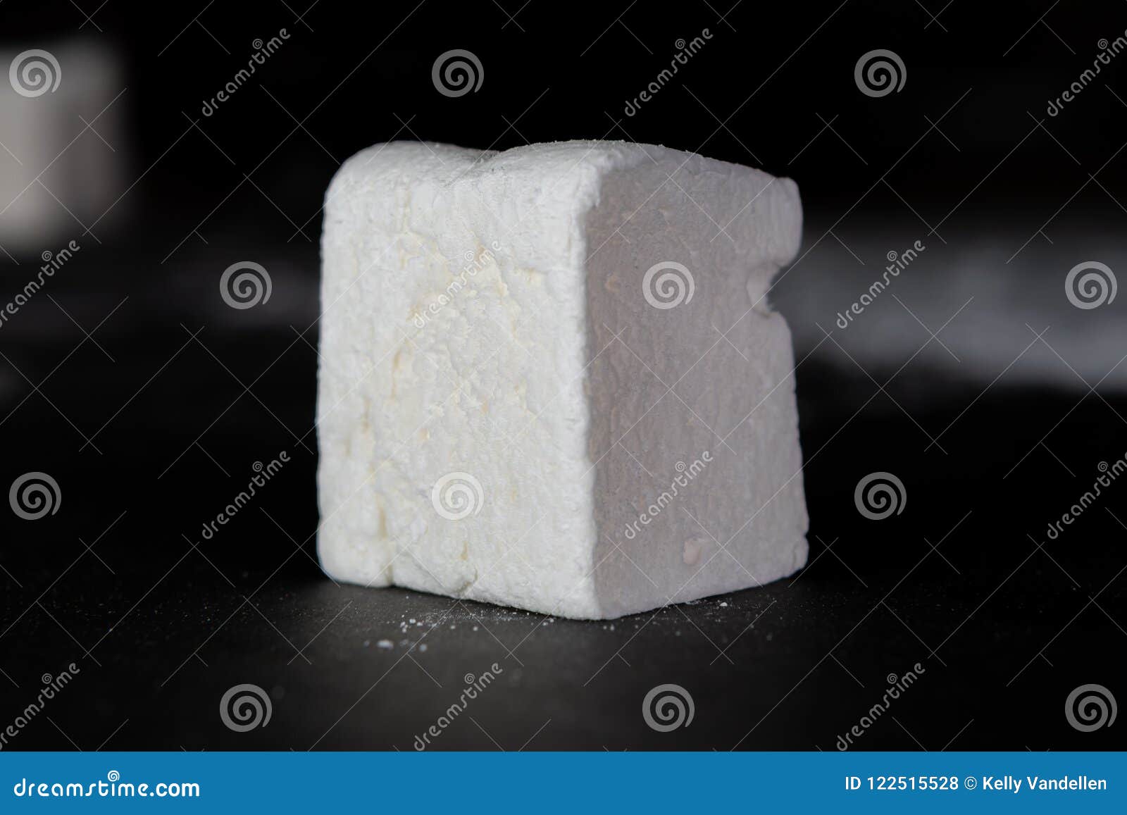 Low Angle of Single Marshmallow Cube Stock Photo - Image of sweet ...