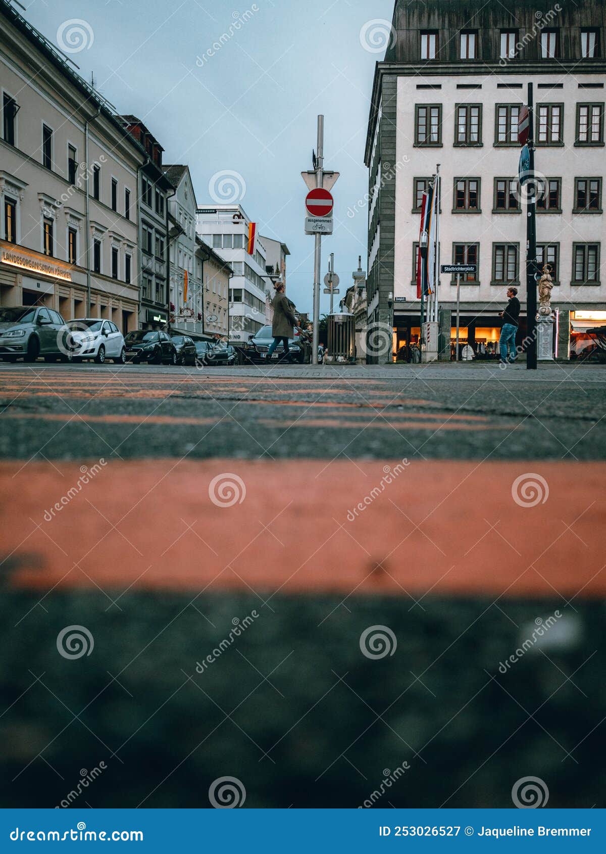 Low Angle Street View in the City Editorial Photography - Image of ...