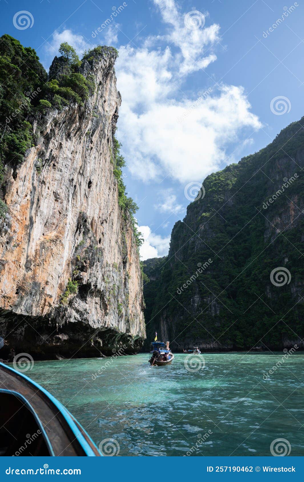 Low Angle Vertical Shot of a Cliff in Phi Phi Islands Stock Photo ...