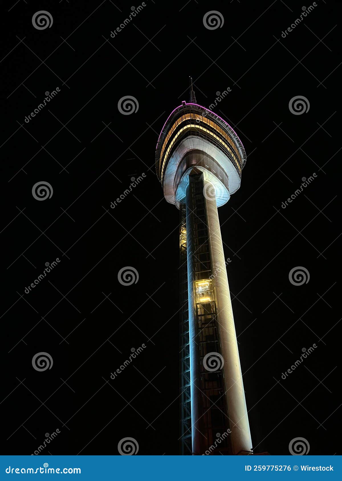 Low Angle Vertical Shot of Kuantan 188 Tower at Night Editorial Photo ...