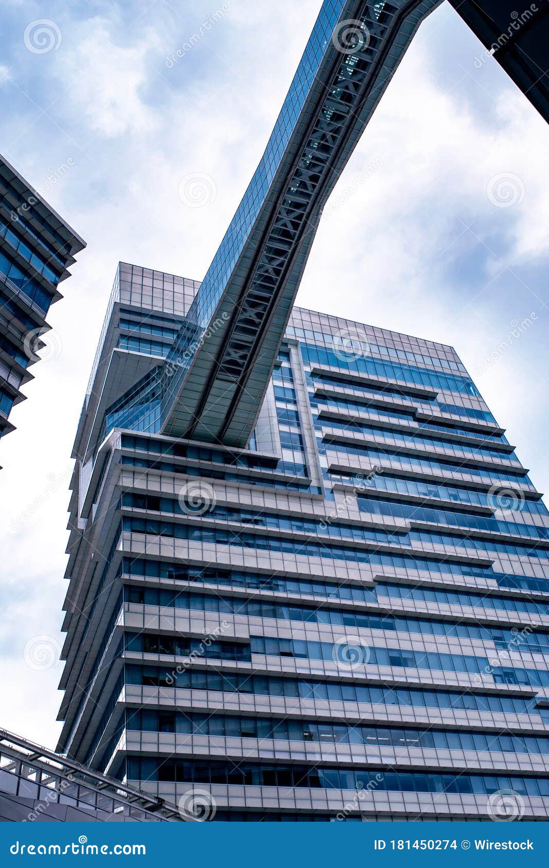 Low Angle Vertical Shot of a Modern Building Connected To Other ...