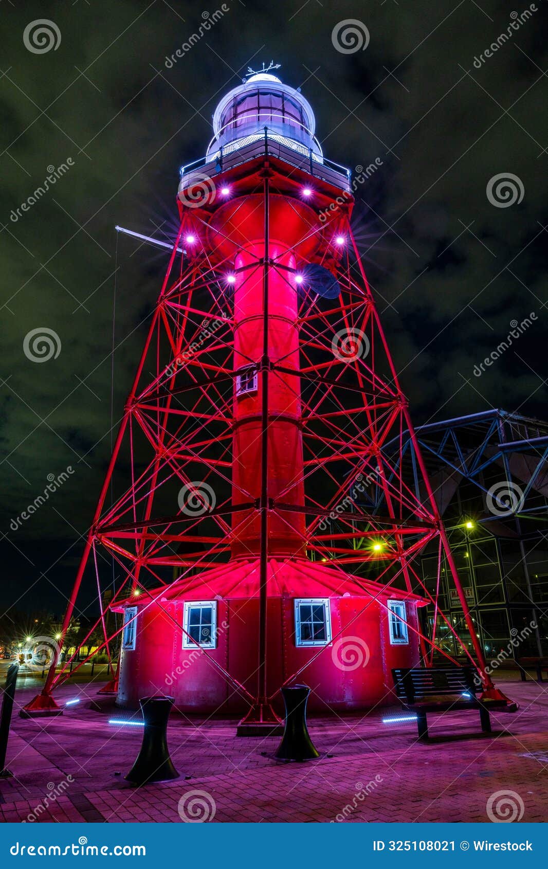 Low-angle Vertical Shot of Port Adelaide Lighthouse at Night in ...