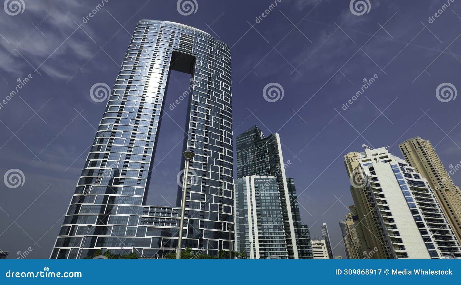 Low-angle View of the Address Beach Resort, Dubai, United Arab Emirates ...