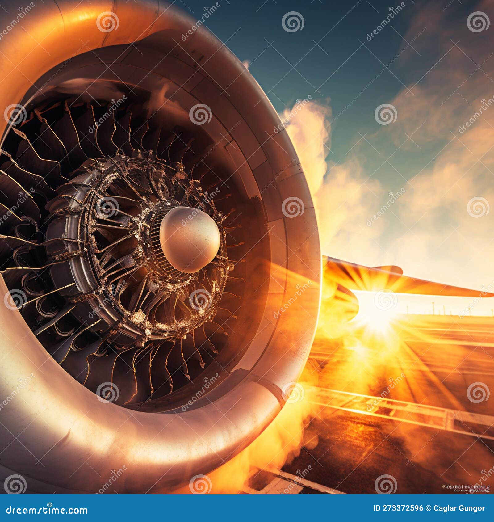 Airplane Engine on Fire in Sky Stock Illustration - Illustration of ...