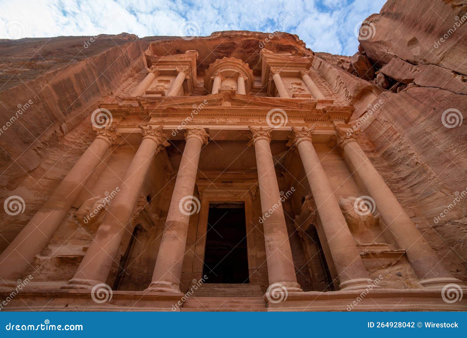 Low-angle View of Ancient Buildings in Jordan, Petra Stock Photo ...