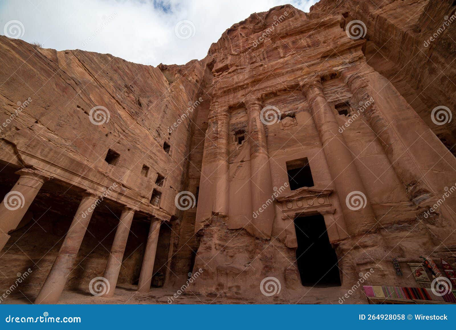 Low-angle View of Ancient Buildings in Jordan, Petra Stock Photo ...