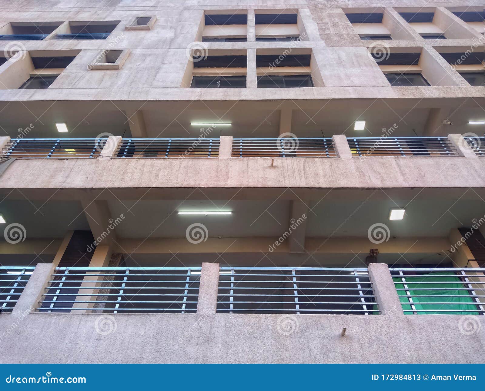 Low Angle View of Building from Bottom To Top. Stock Image - Image of ...