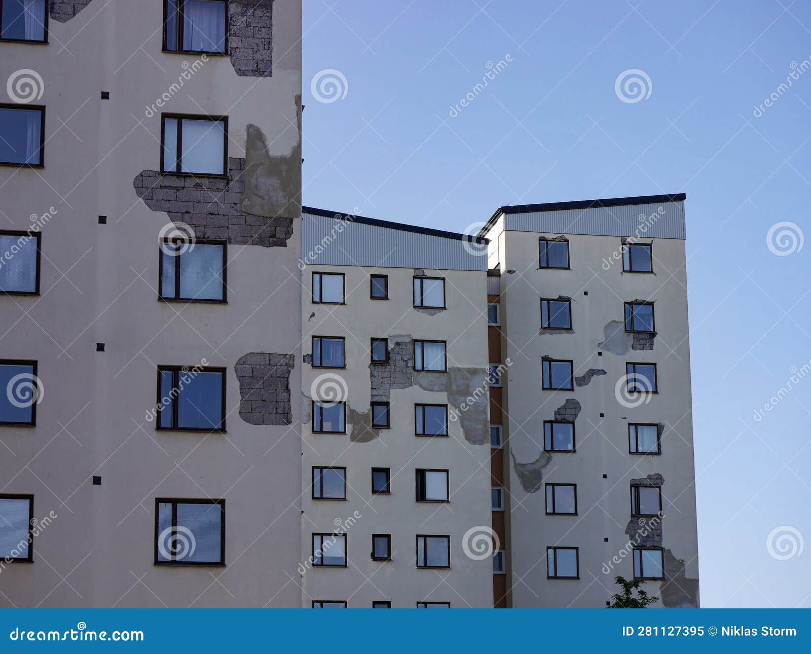 Low Angle View of Buildings in Bad Condition Stock Image - Image of ...