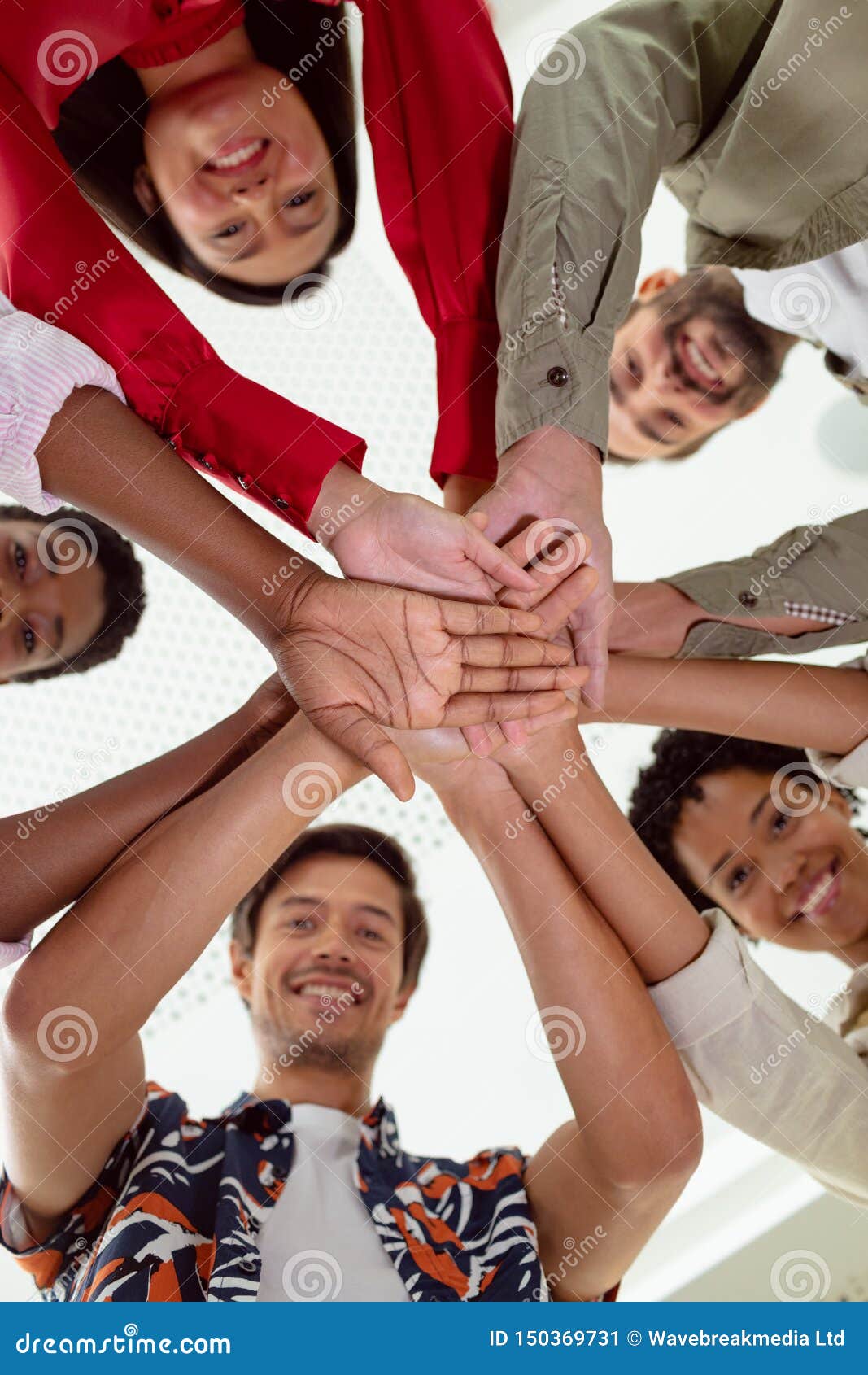 Business People Forming Hand Stack in a Modern Office Stock Image ...