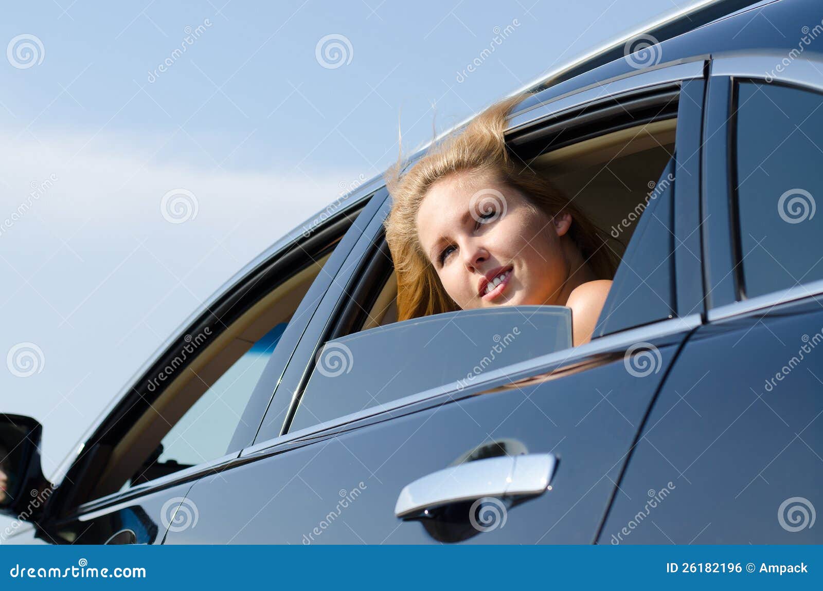 Low Angle View of a Car Passenger Stock Photo - Image of friendly ...
