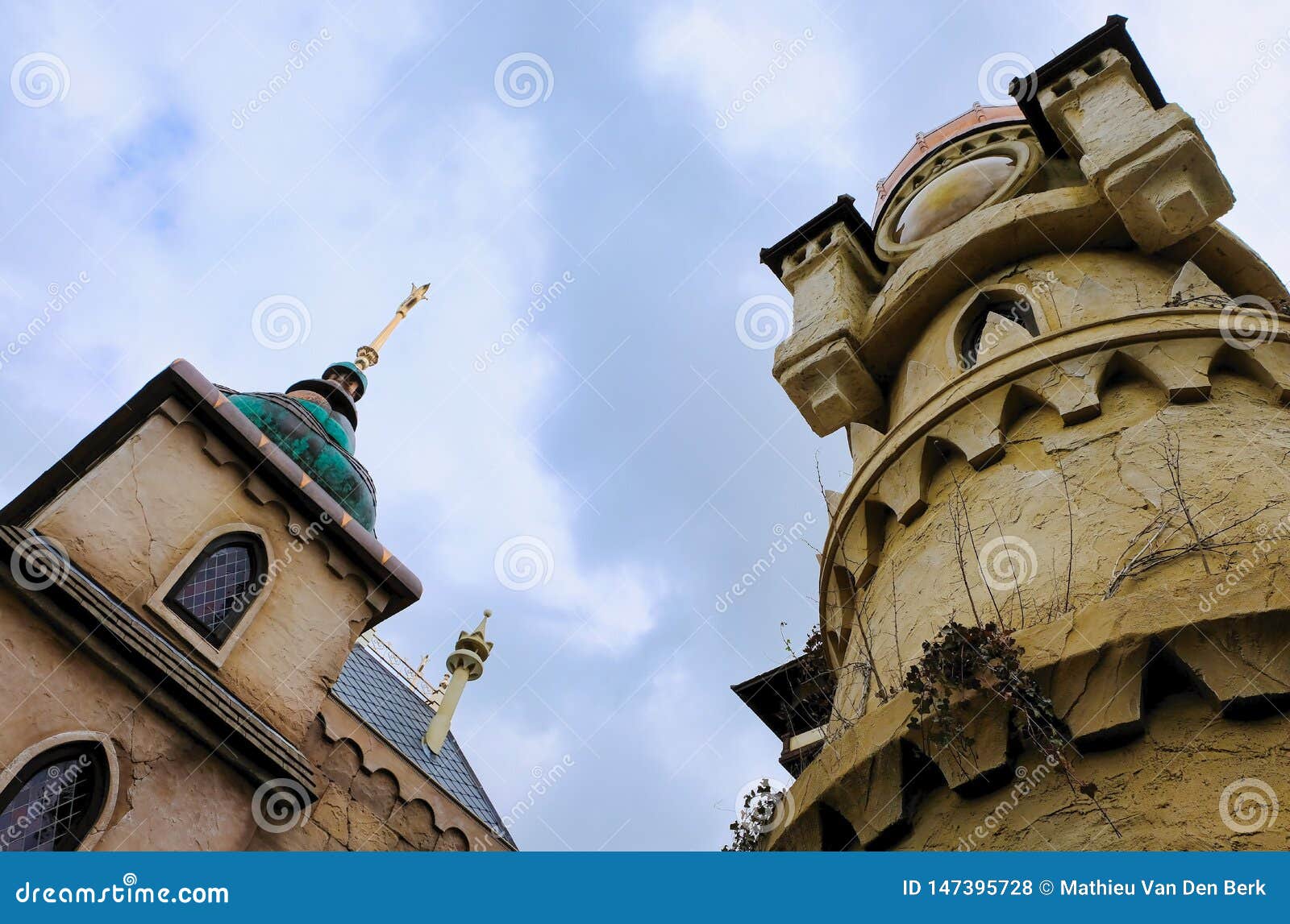 Low Angle View of a Castle Against a Cloudy Sky Editorial Stock Photo ...