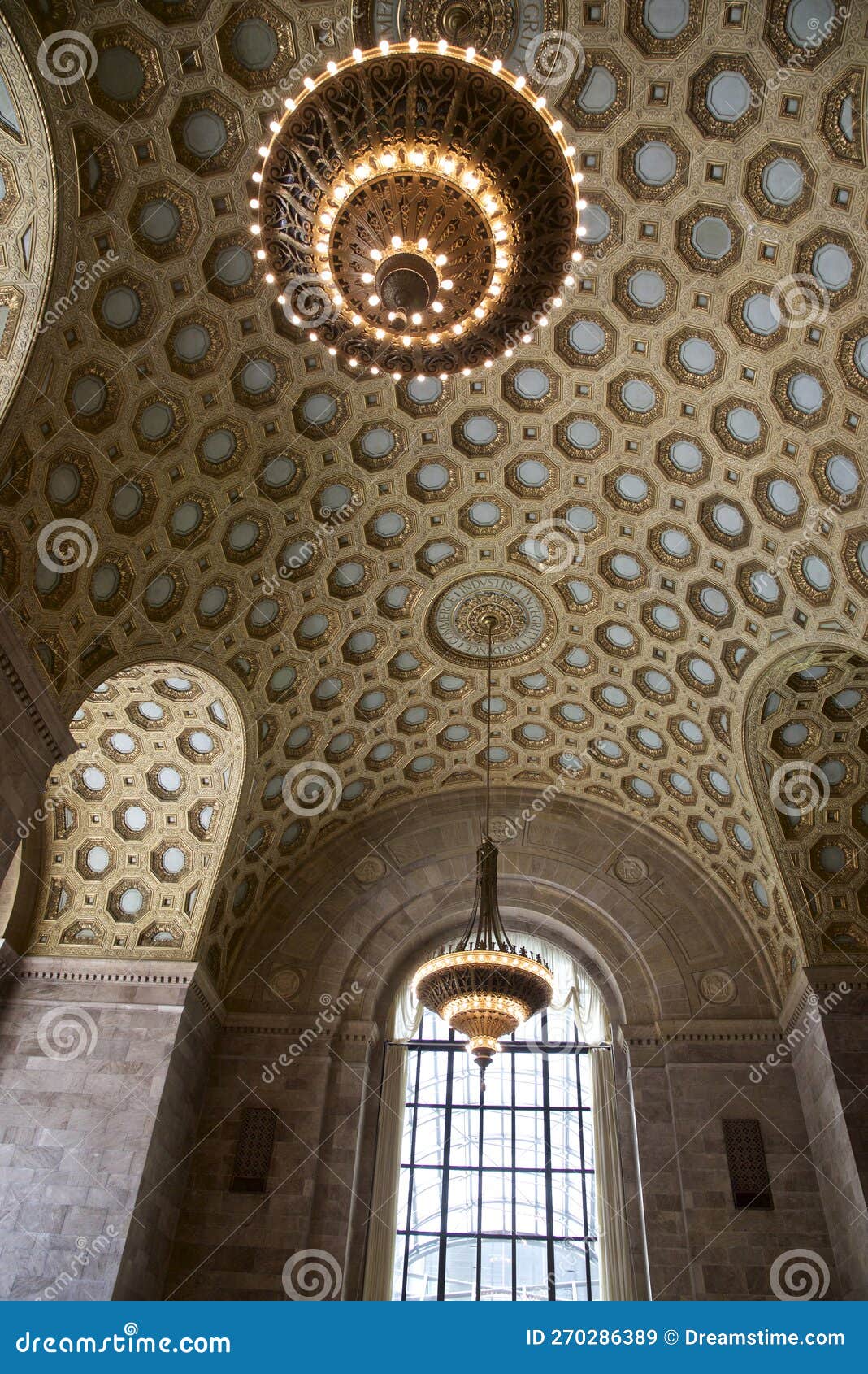 Low-angle View of the Ceiling on a Bank Building Editorial Stock Image ...