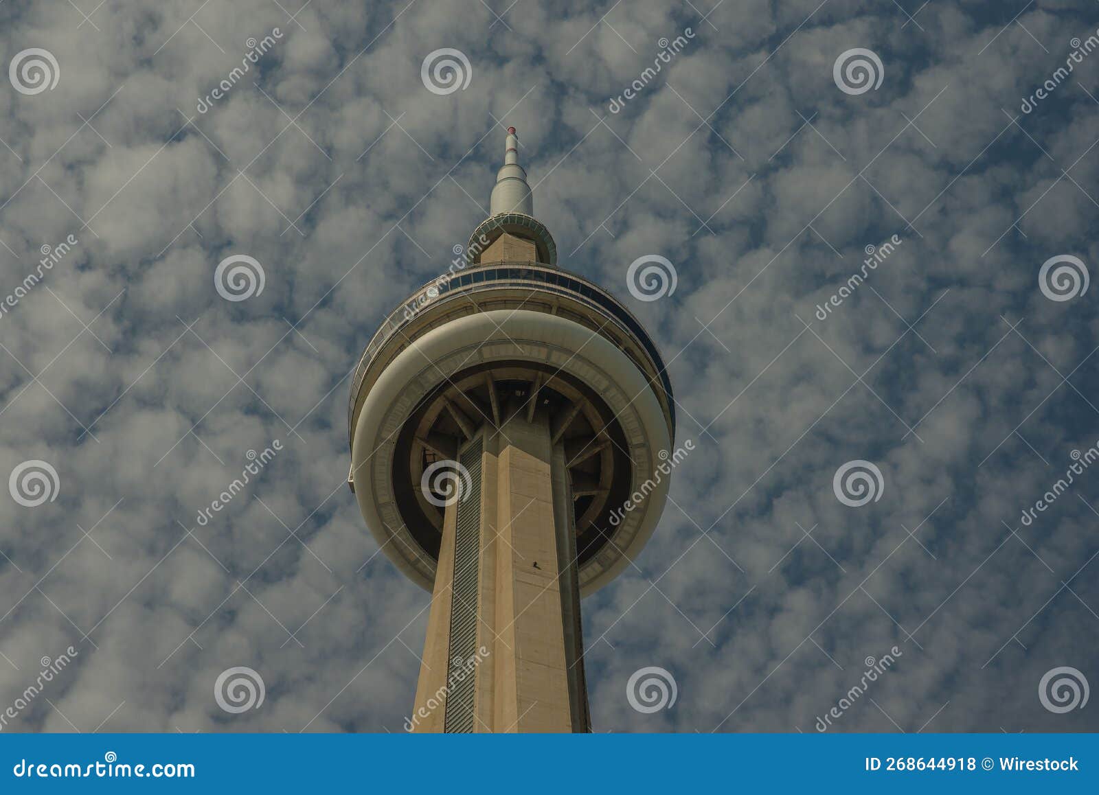 Low Angle View of CN Tower in Toronto Editorial Stock Photo - Image of ...