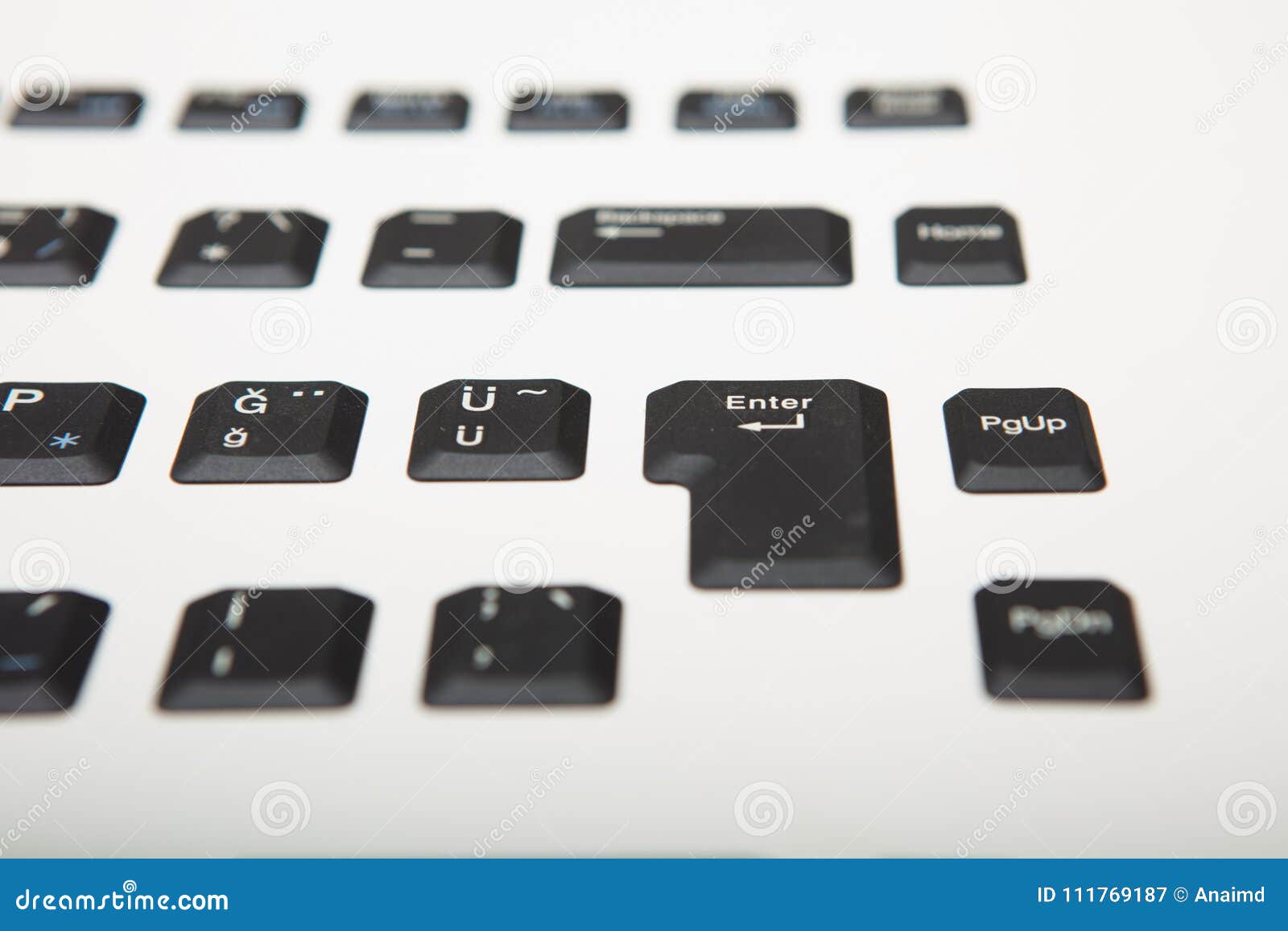 Low Angle View of a Computer Keyboard Stock Image - Image of background ...