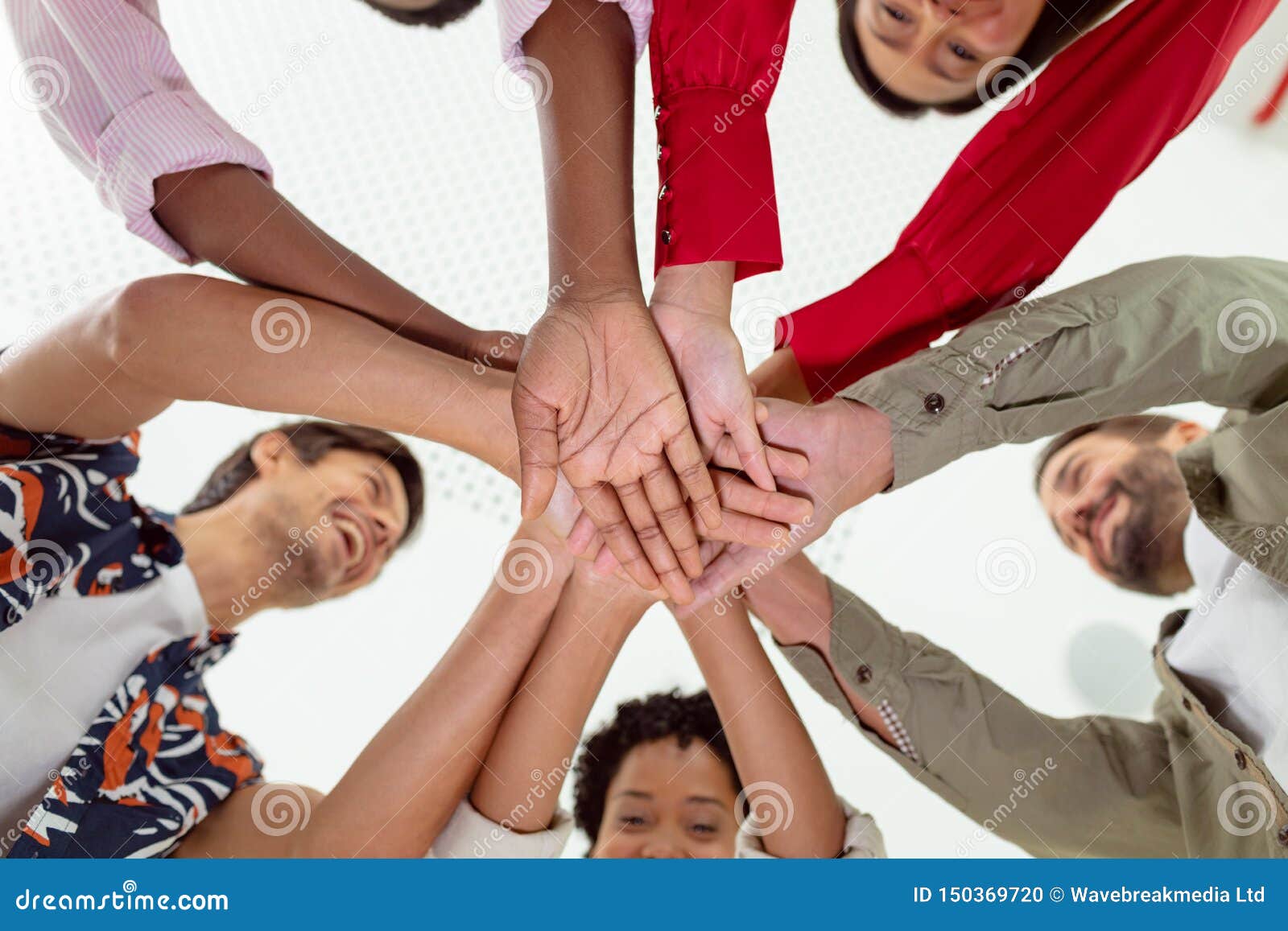 Business People Forming Hand Stack in a Modern Office Stock Photo ...