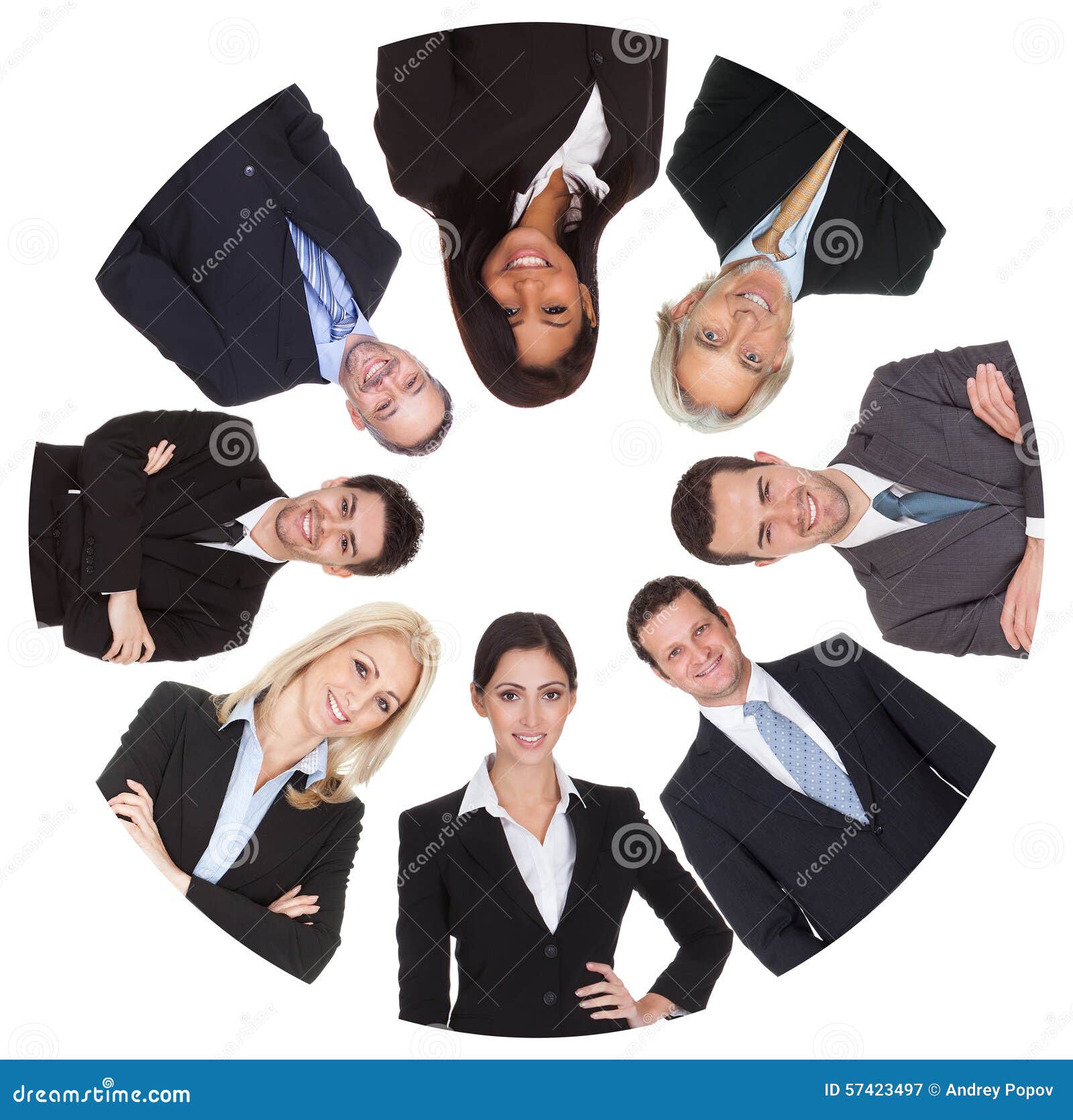 Low Angle View of Diverse Group of Business People Stock Image - Image ...