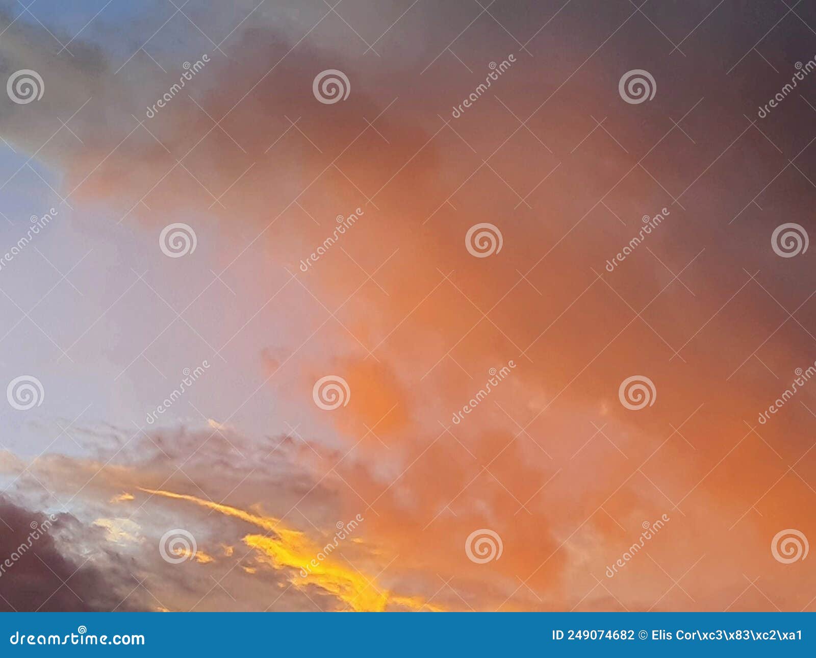 Low Angle View of Dramatic Sky during Sunsett. Stock Photo - Image of ...