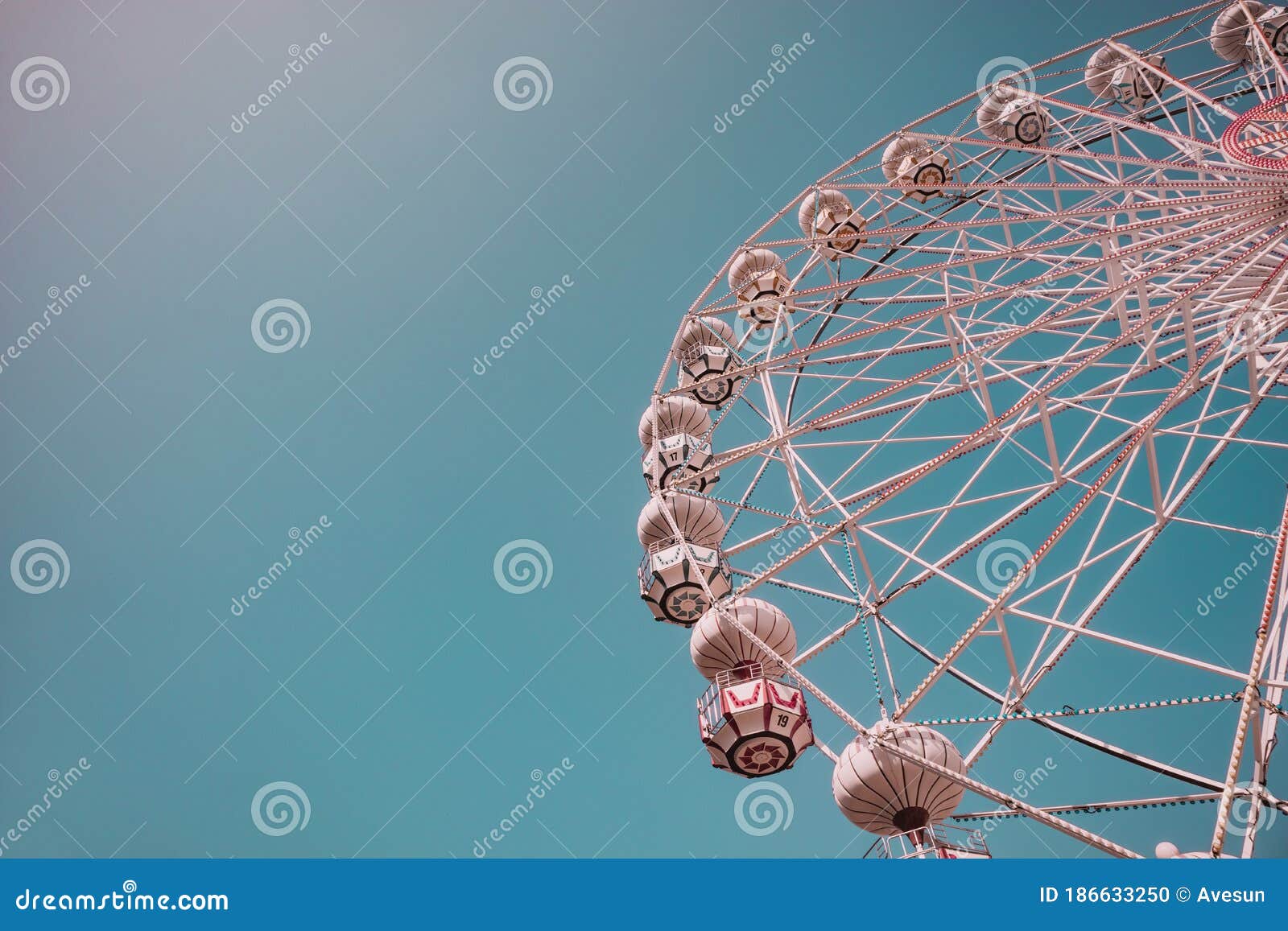 Low Angle View of Empty Ferris Wheel Stock Photo - Image of outside ...