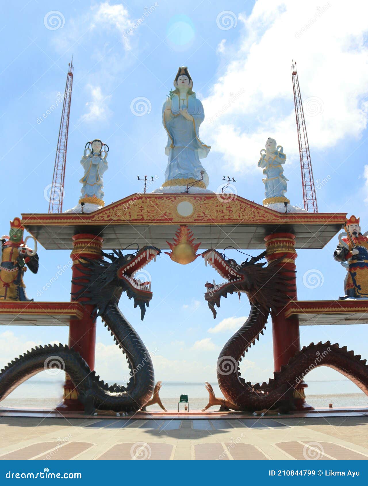 Low-angle View of Famous Landmark Architecture in Kenjeran Park Stock ...