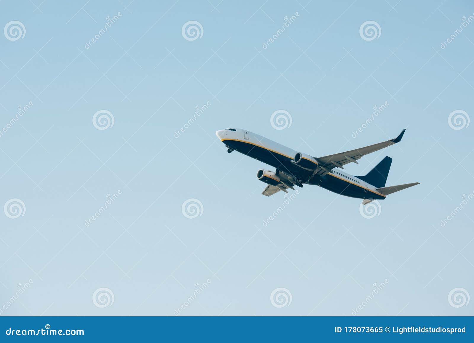 Low Angle View of Jet Liner Taking Off Stock Image - Image of aeroplane ...