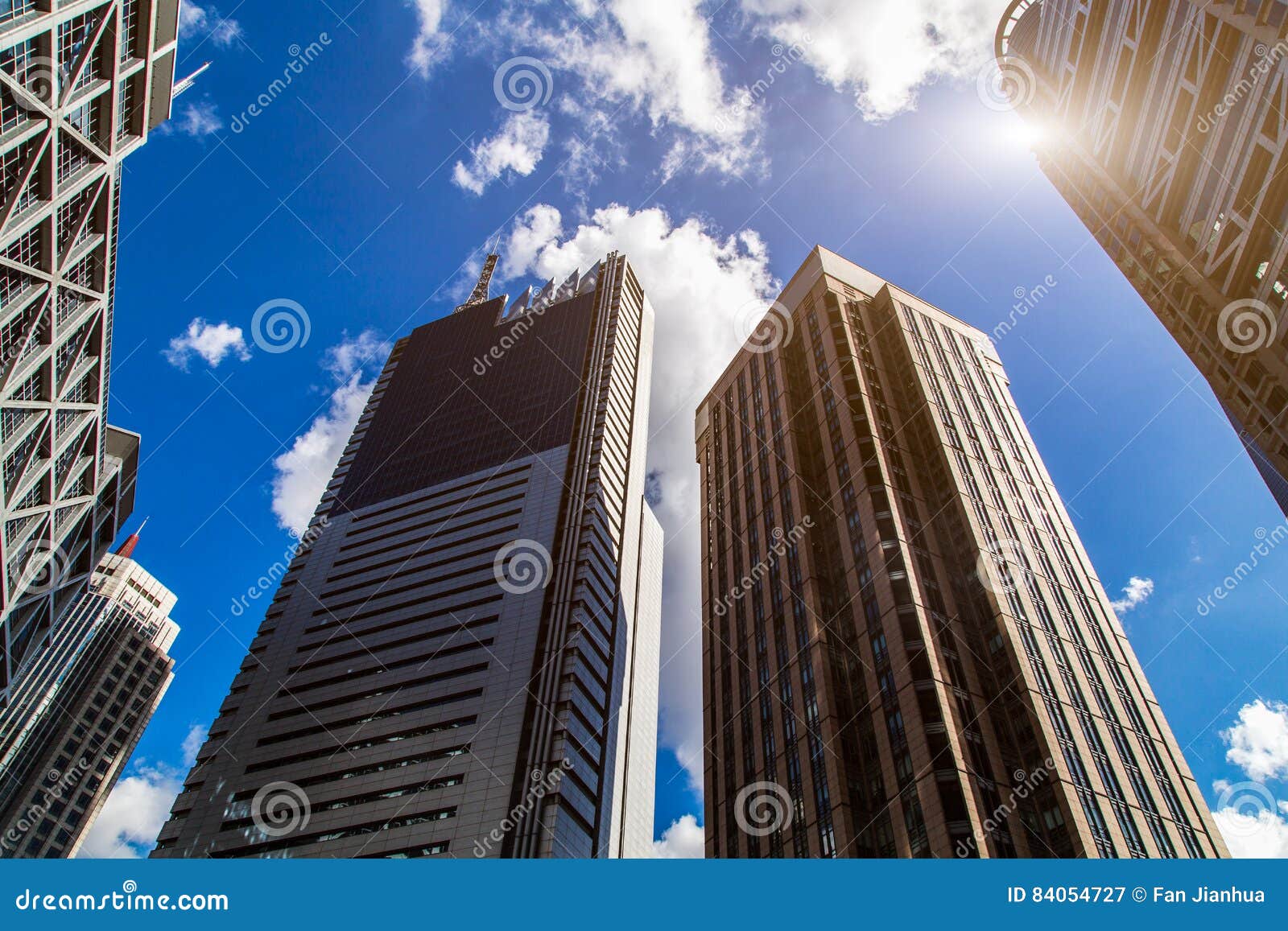 Low Angle View of Modern Buildings with Skyline Stock Image - Image of ...