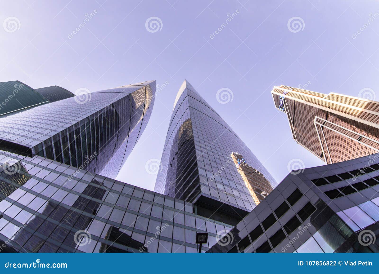 Low Angle View of Modern Skyscrapers Stock Photo - Image of futuristic ...