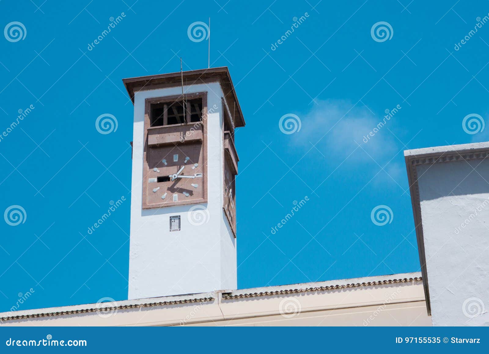 Low Angle View of a Moroccan Clock Tower Against Sky - Casablanca ...