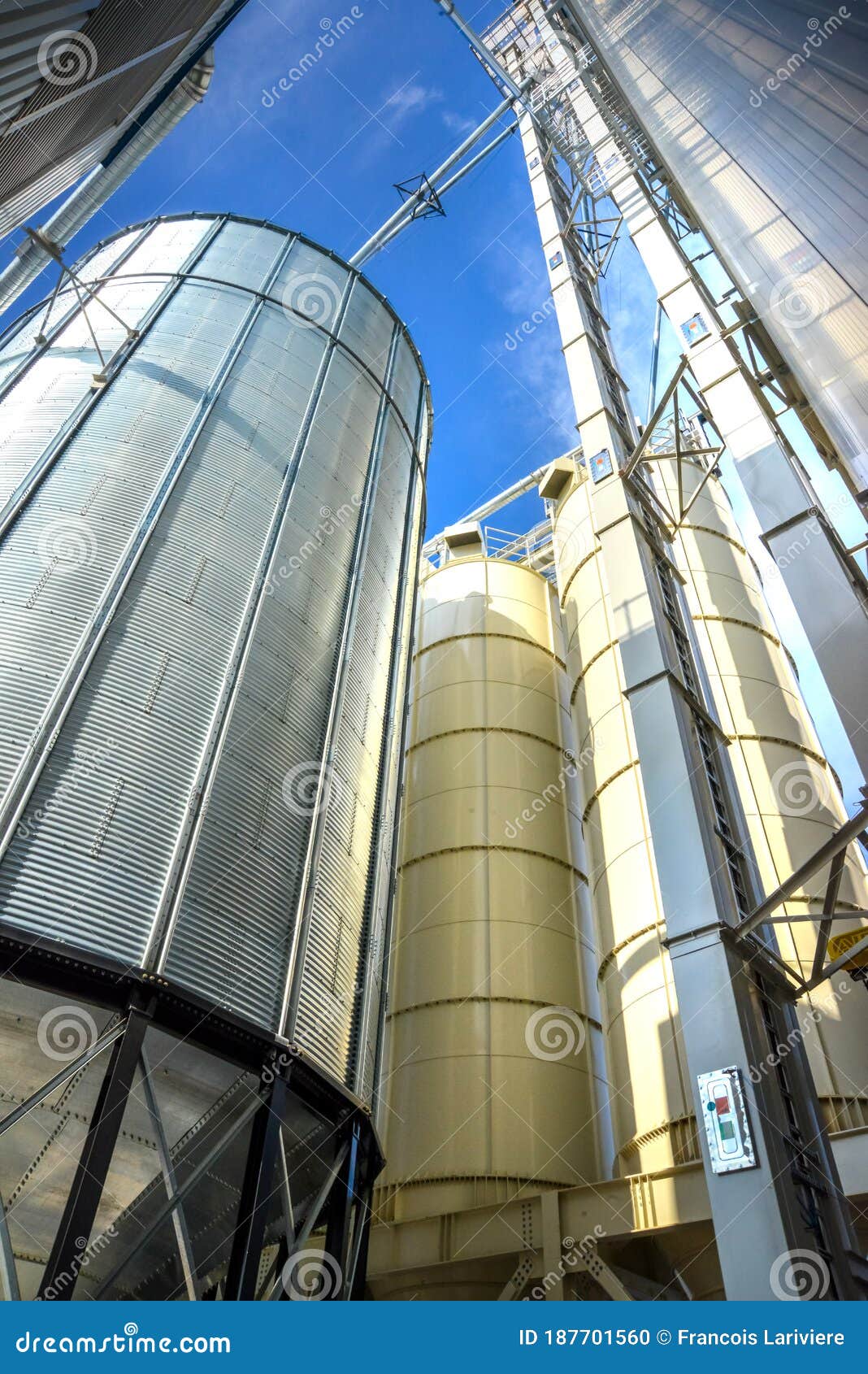 Top View Of A Silo Elevator. Aerophotographing Industrial Object ...