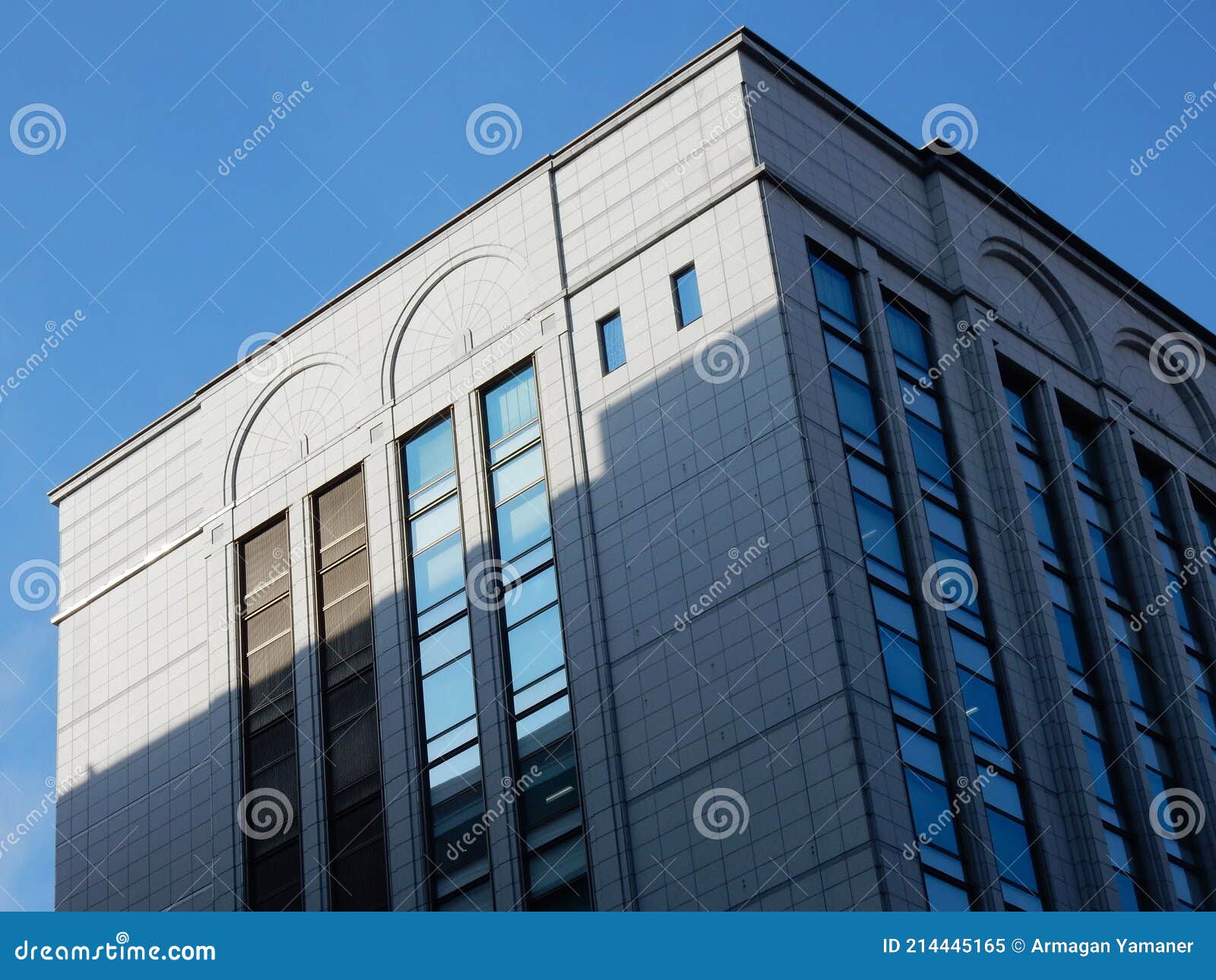 Low Angle View of an Office Building in the City Stock Image - Image of ...