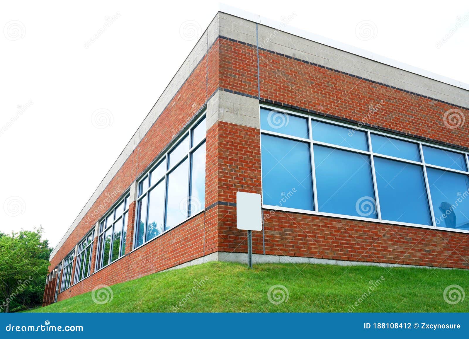 Low Angle View of Office Building Corner Exterior Stock Photo - Image ...