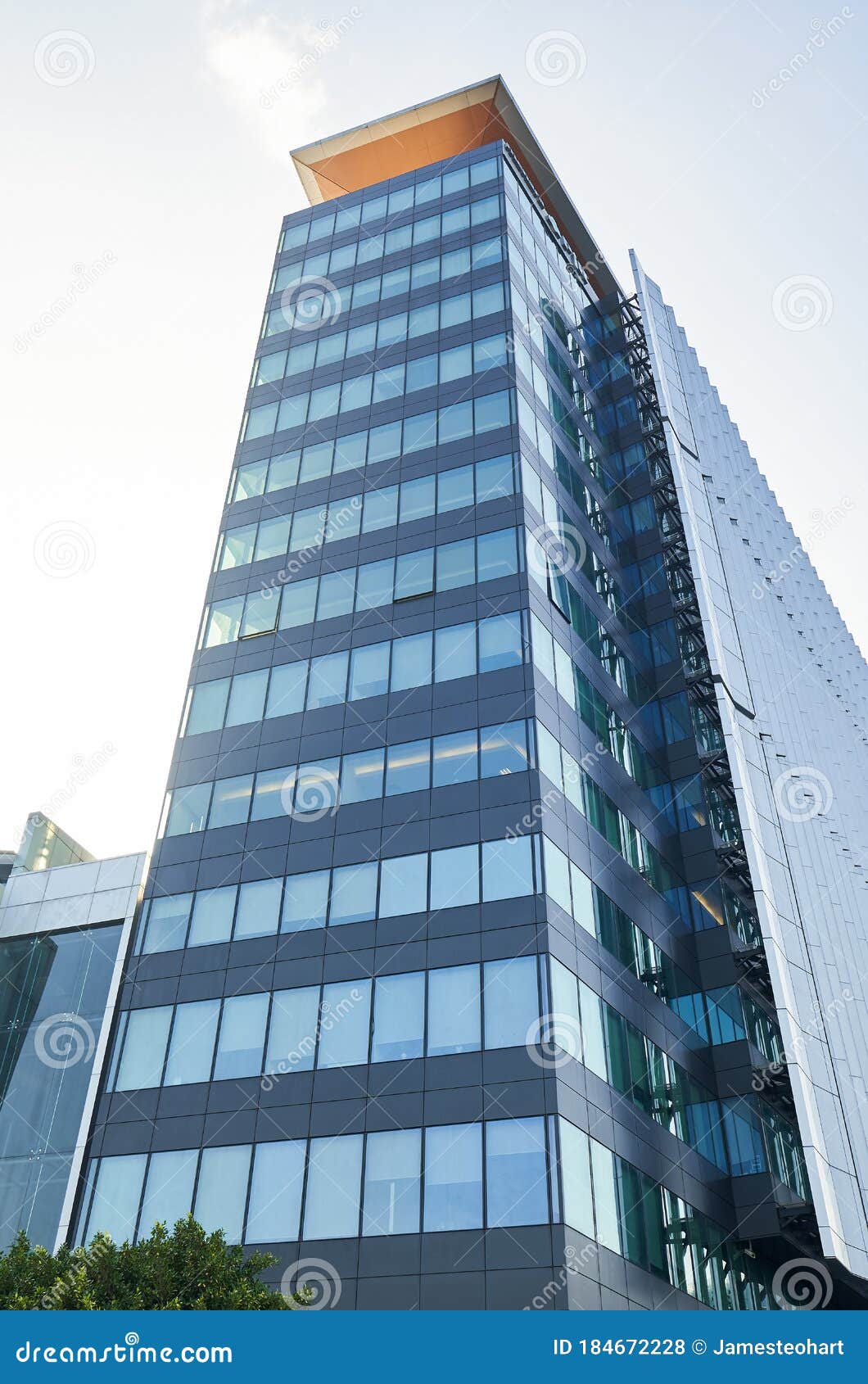 Low Angle View of Office Building Stock Photo - Image of property ...