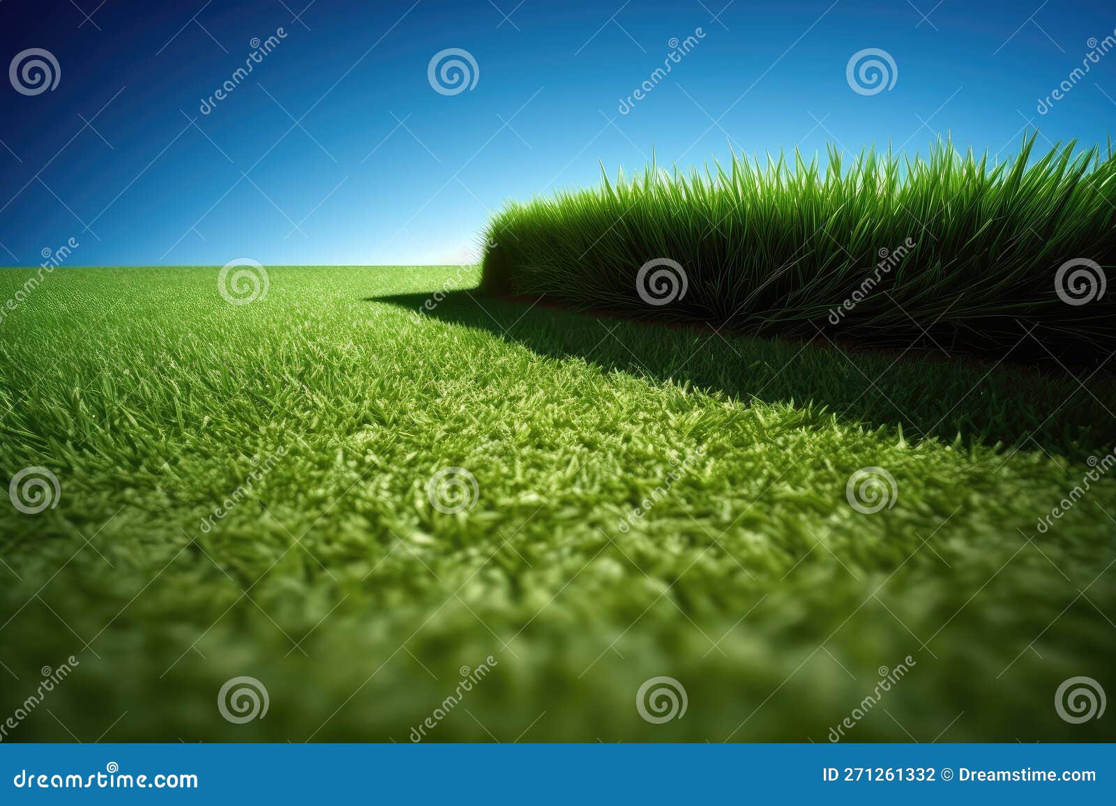Low Angle View of Perfectly Trimmed Lawn in the Backyard Stock ...