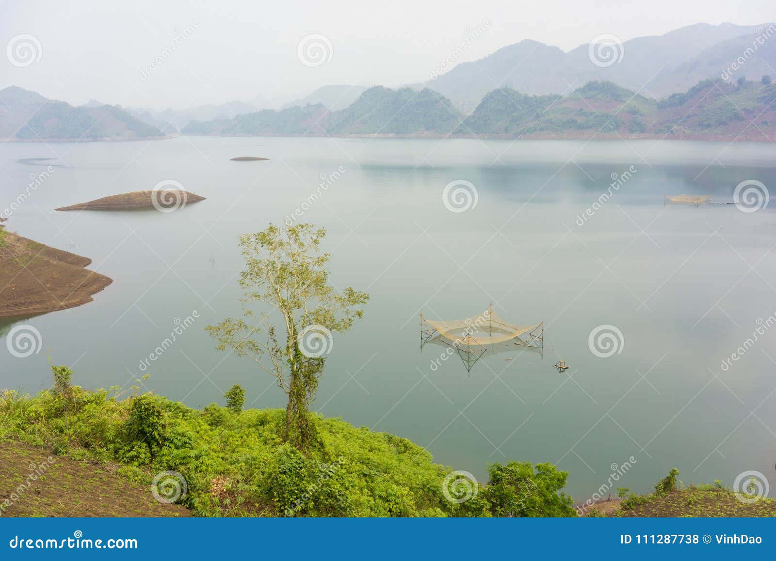 Low Angle View of a River in a Silent Morning Stock Photo - Image of ...