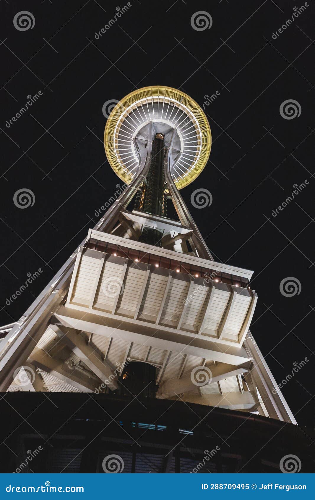 Low Angle View of Seattle S Iconic Space Needle Editorial Image - Image ...
