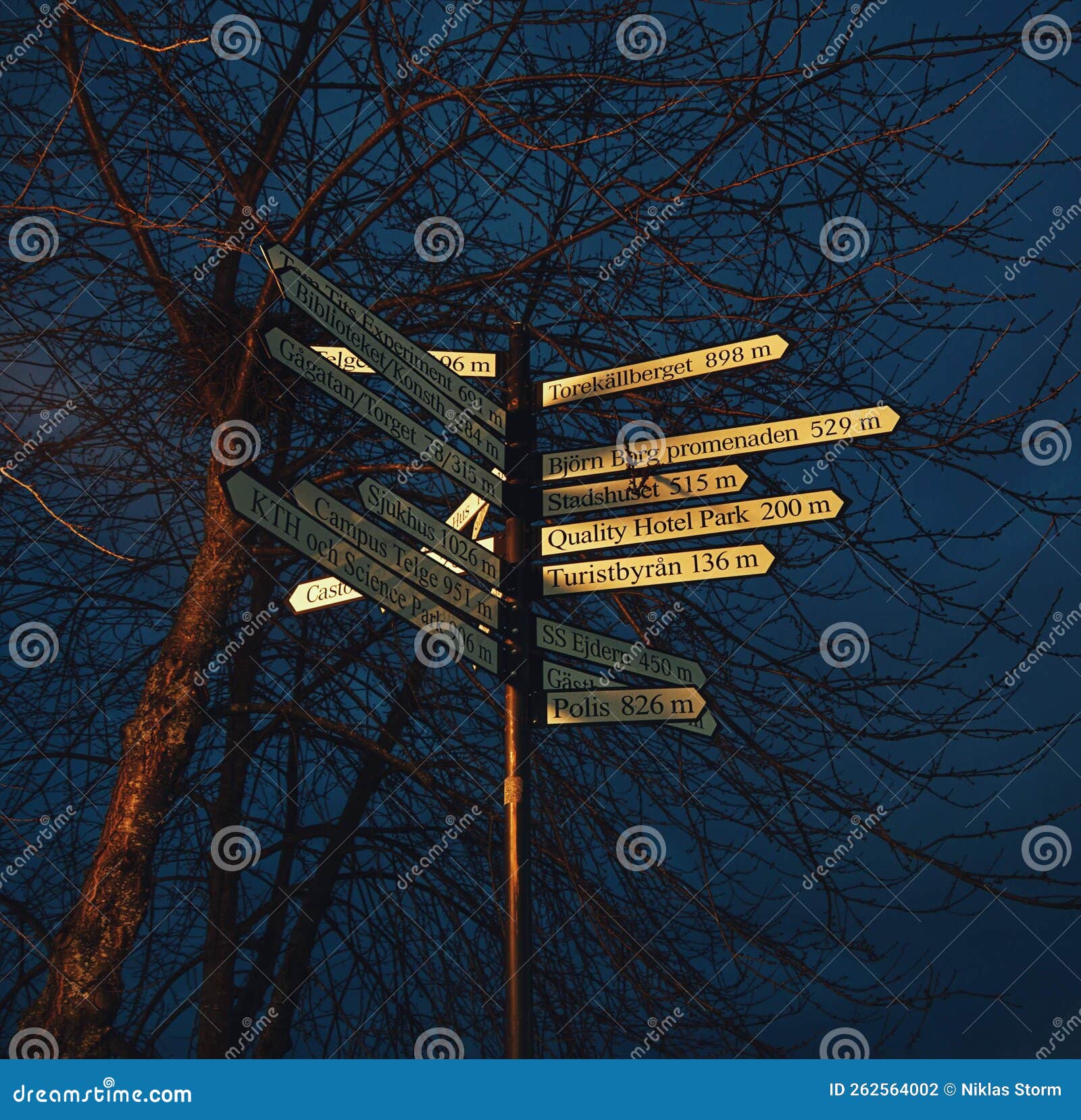 Low Angle View of Signs with Street Names Stock Photo - Image of winter ...