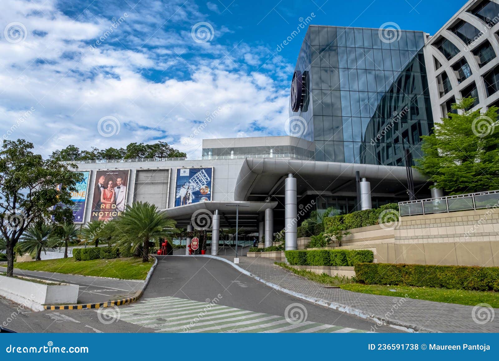 Cebu, Philippines - Dec 10,2021 Low Angle View of SM Mall Entrance ...