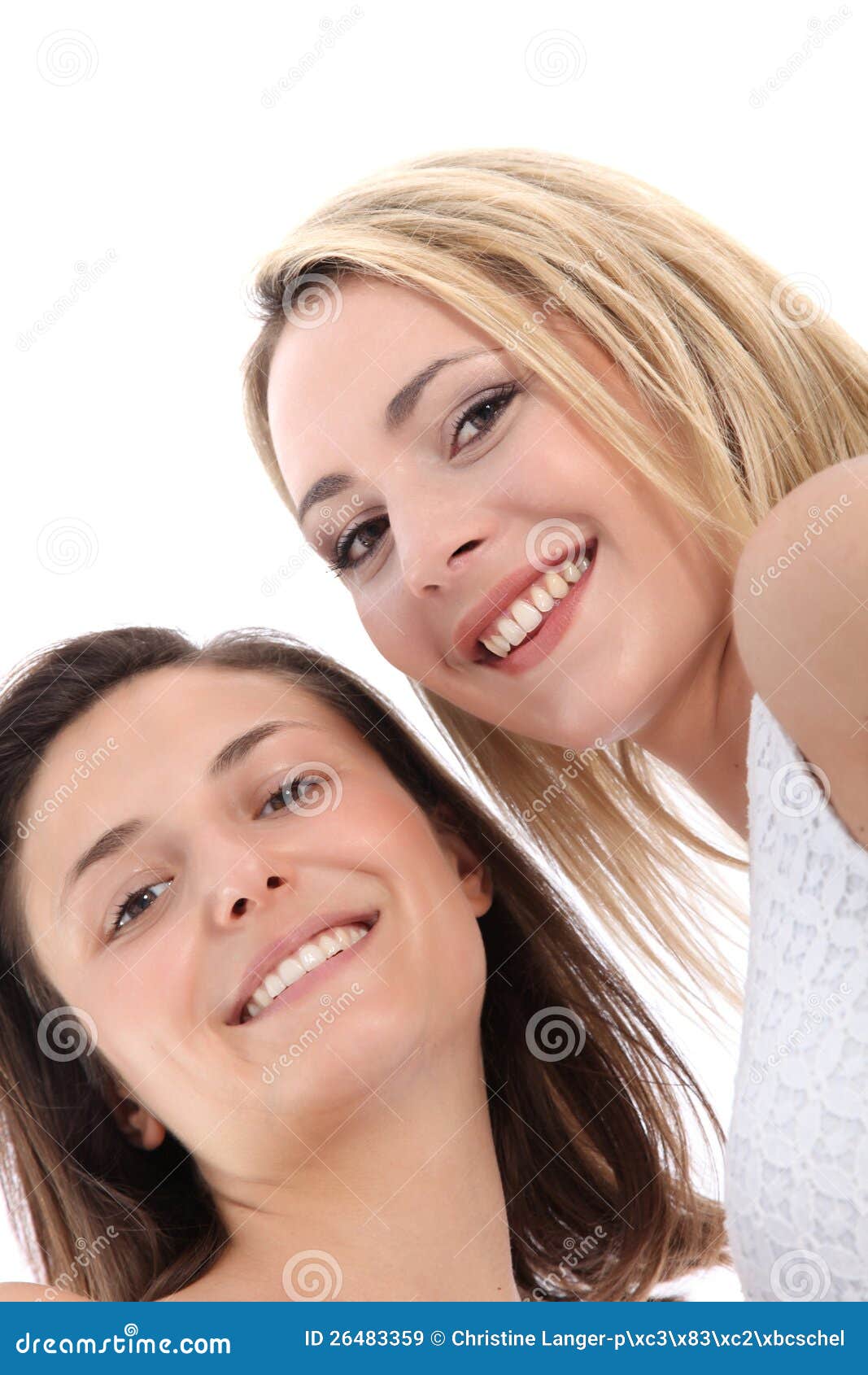 Low Angle View of Smiling Women Stock Image - Image of enjoyment, angle ...