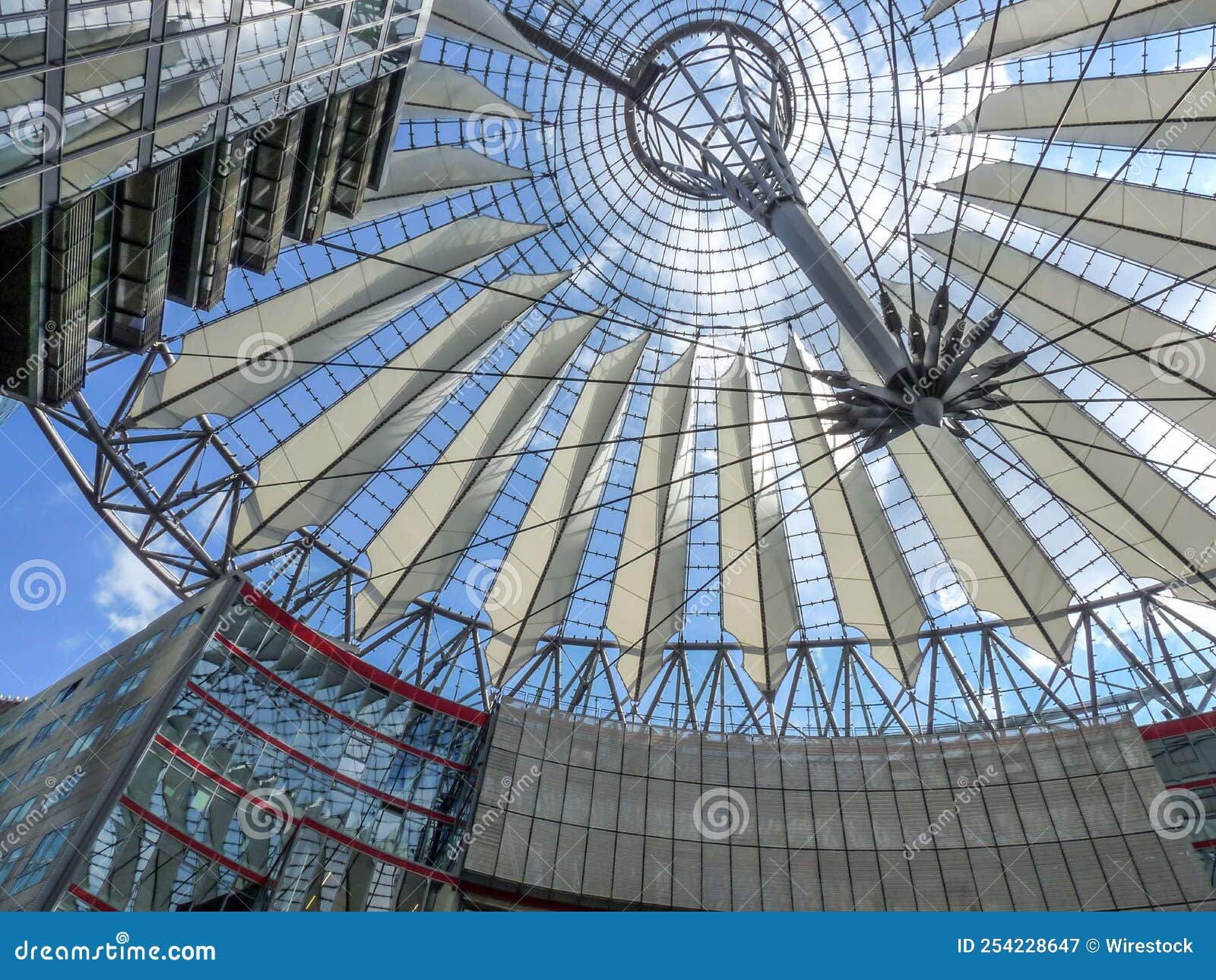 Low Angle View of the Sony Center Ceiling Editorial Photography - Image ...