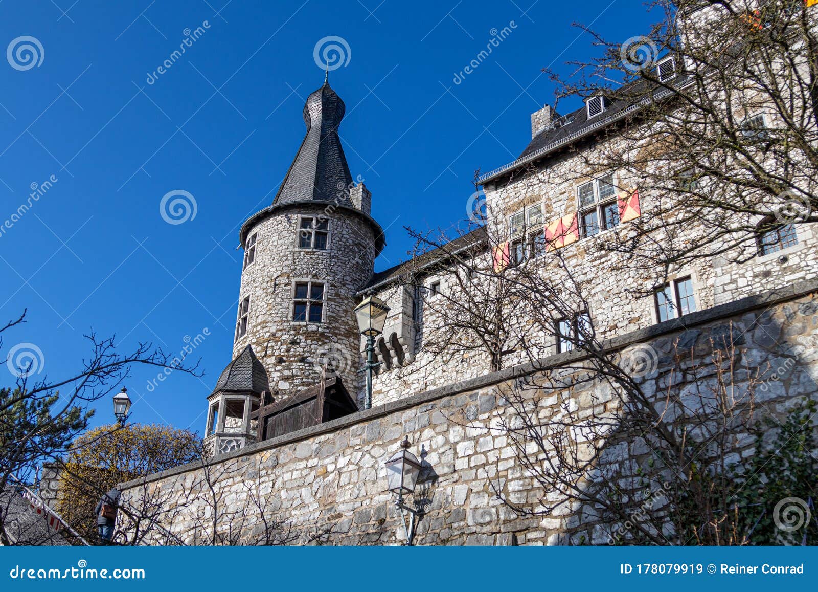 Low Angle View at Stolberg Castle in Stolberg, Eifel Stock Image ...