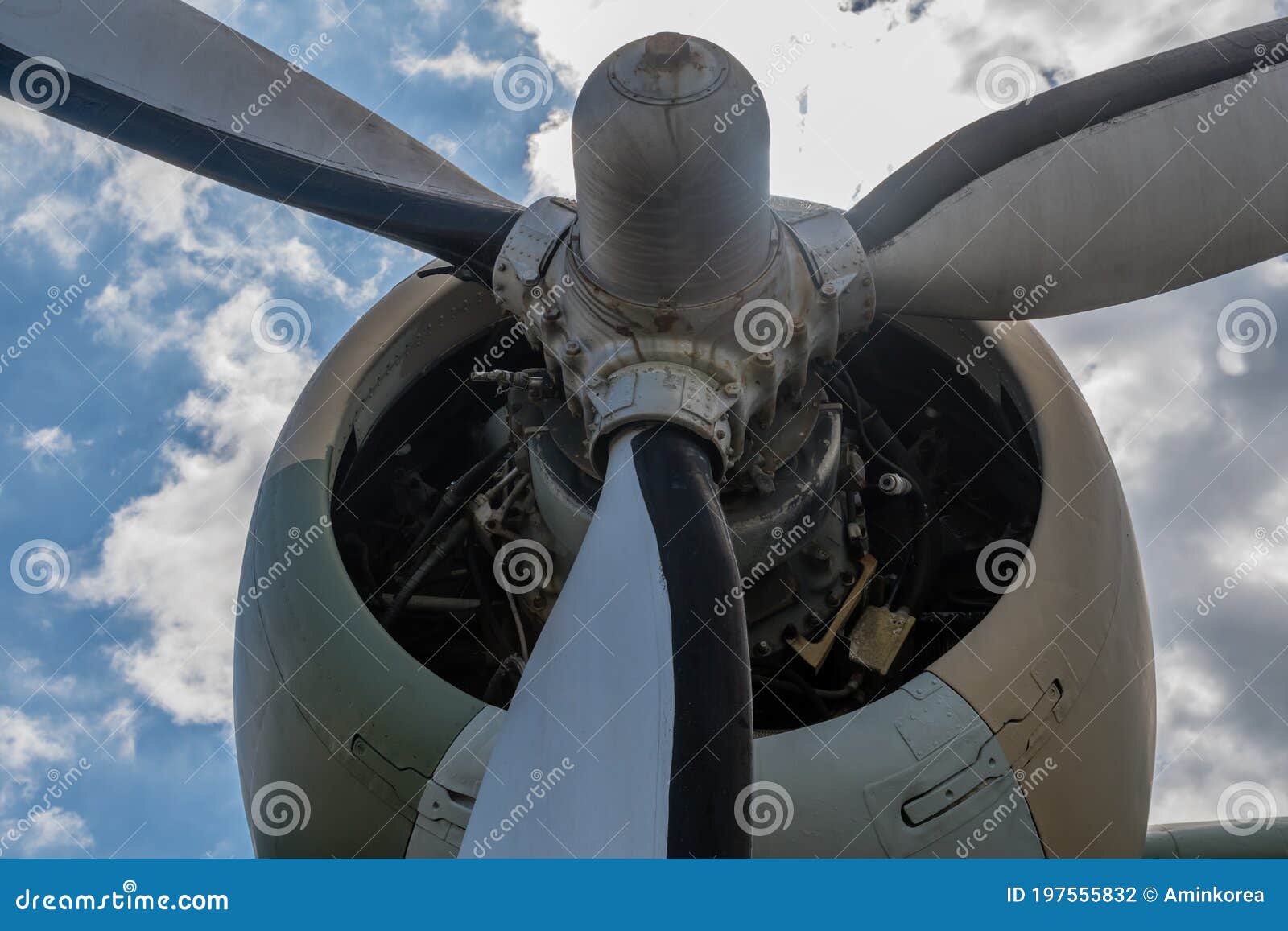 Low Angle View of Three Bladed Propeller Stock Photo - Image of bladed ...