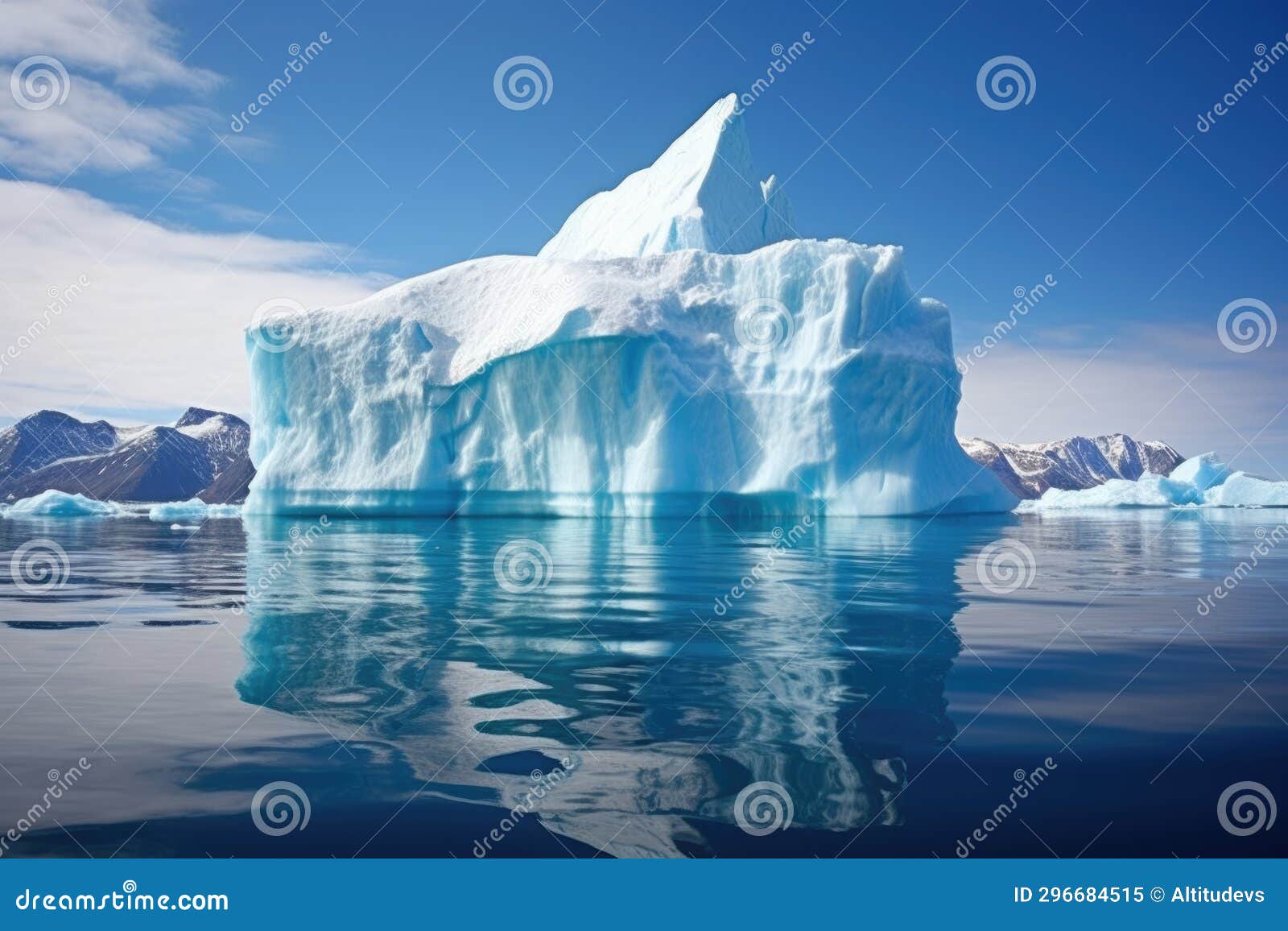 Low Angle View of a Towering Iceberg Stock Image - Image of arctic ...