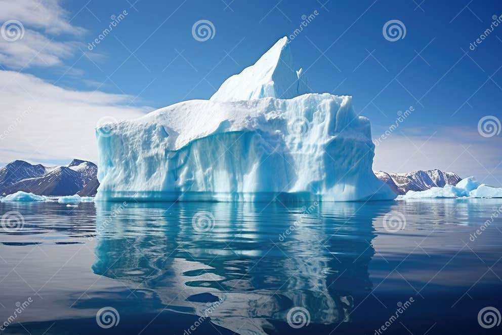 Low Angle View of a Towering Iceberg Stock Image - Image of arctic ...