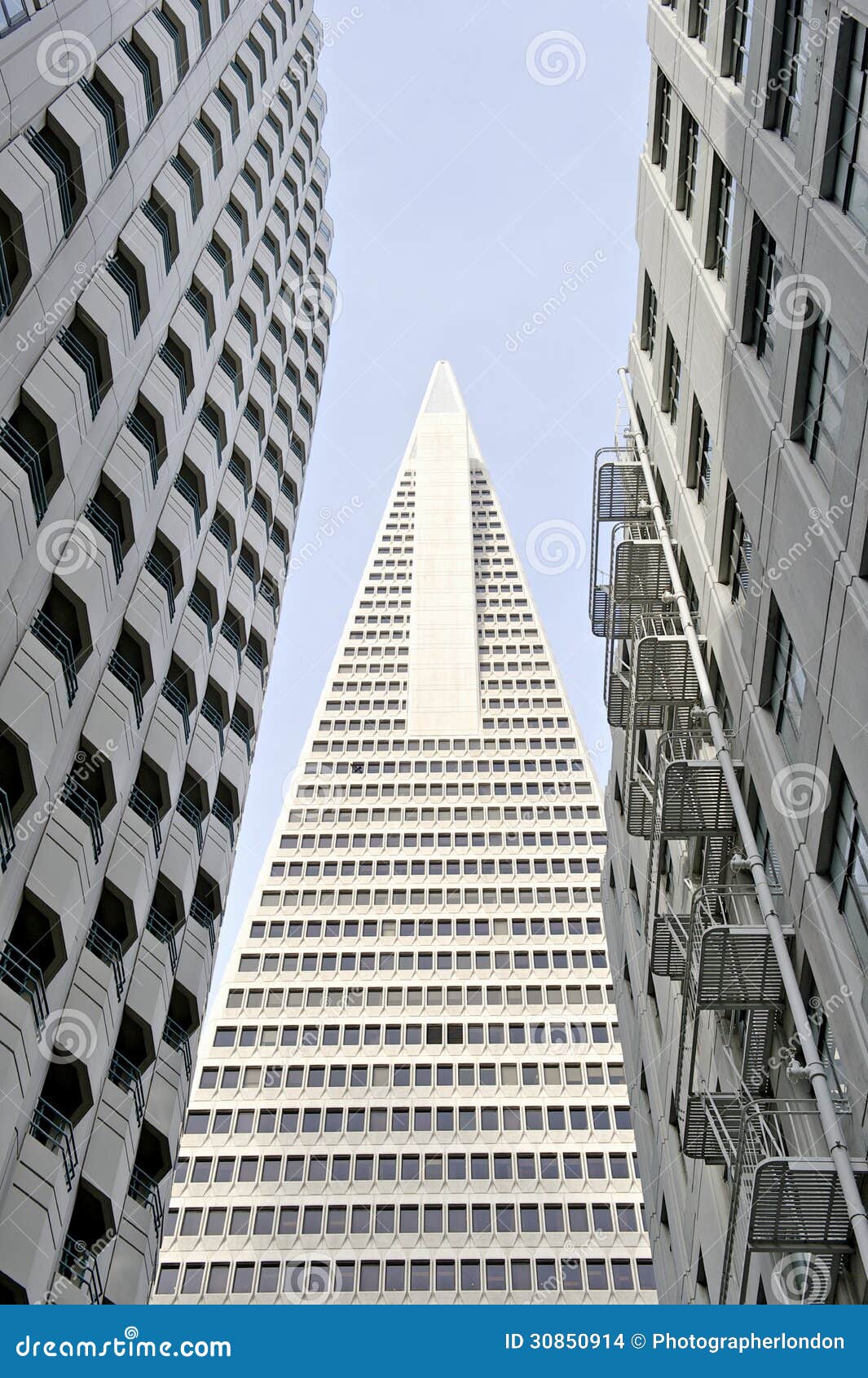 Low Angle View of the Transamerica Pyramid San Francisco Designed by ...