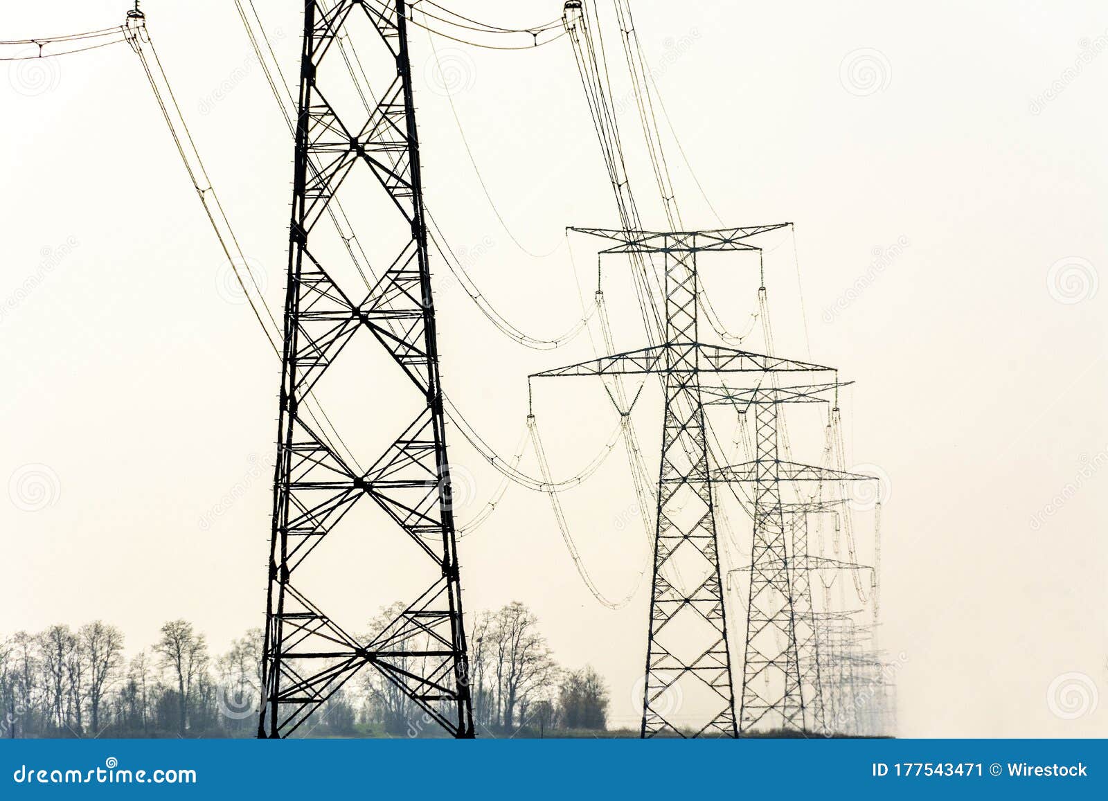 View Transmission Towers (power Tower, Electricity Pylon, Steel Lattice ...