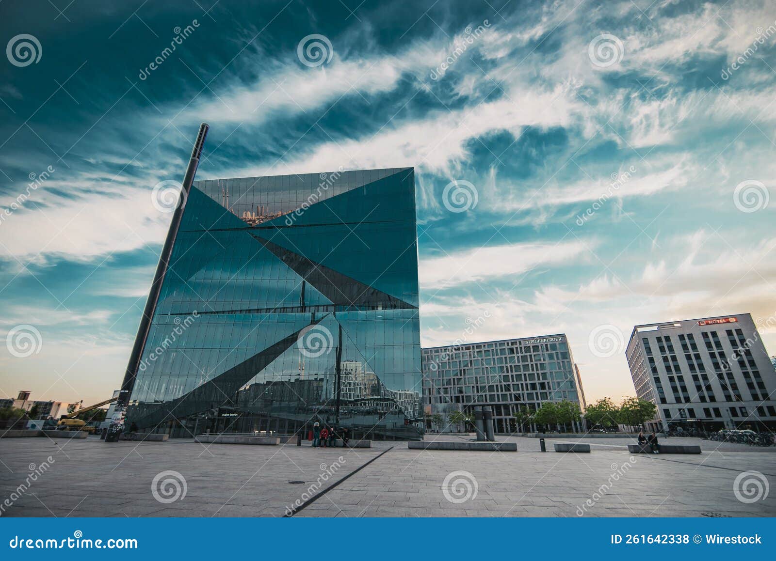 Low Angle View of 3XN Cube Berlin at Sunset Editorial Stock Photo ...