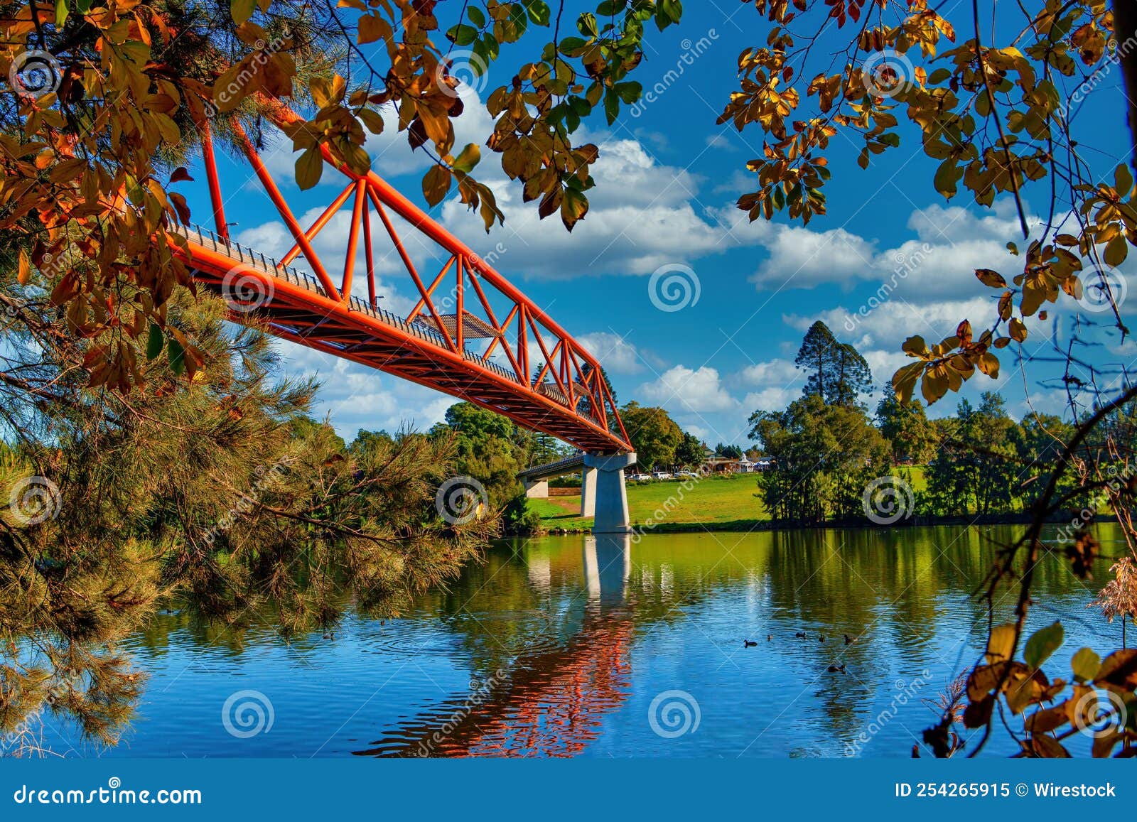 Low-angle View of Yandhai Nepean Crossing Bridge Above River in ... Low-angle View of Yandhai Nepean Crossing Bridge Above River in ...