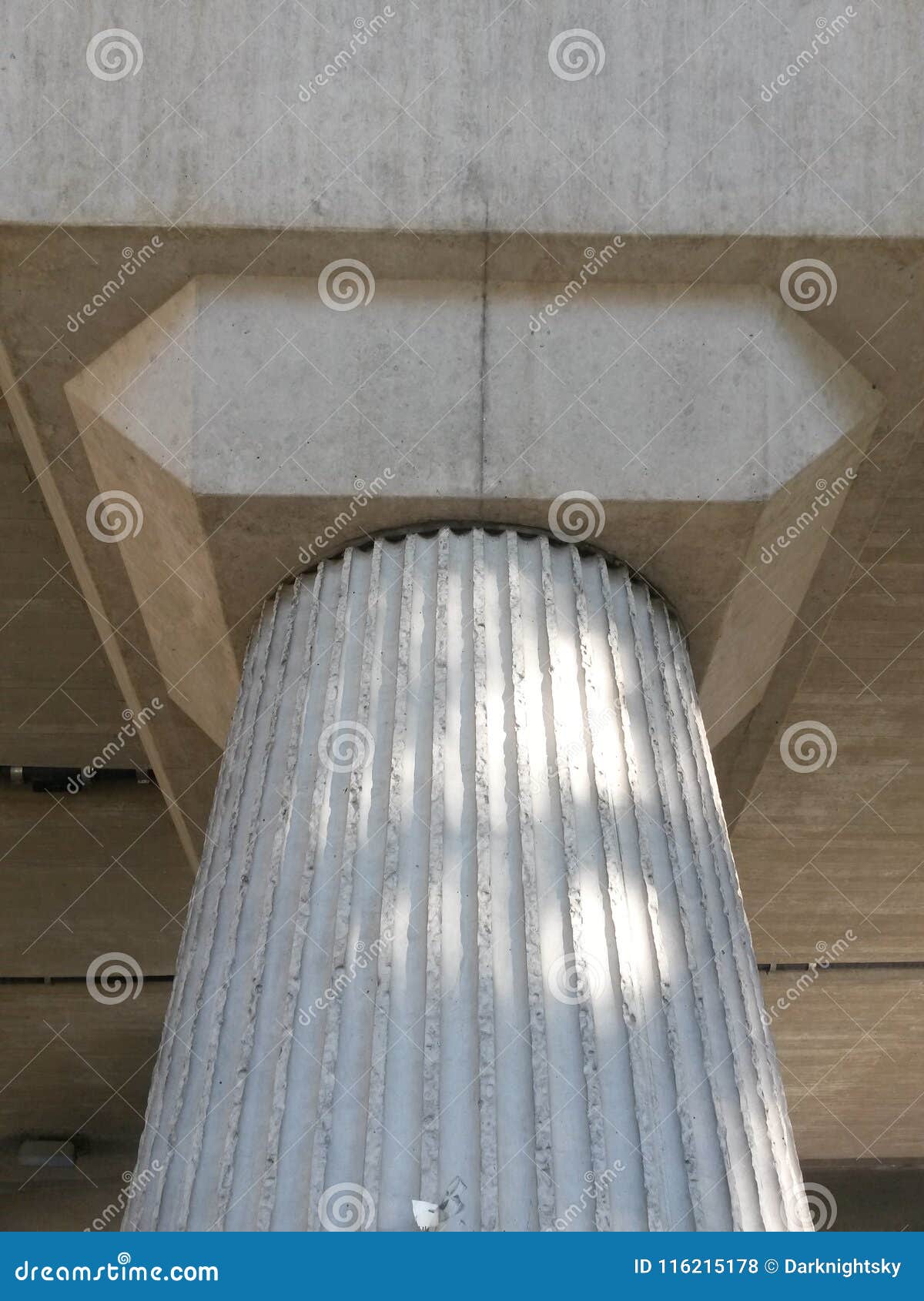 Concrete Bridge Construction Pillars Stock Photo - Image of grey ...